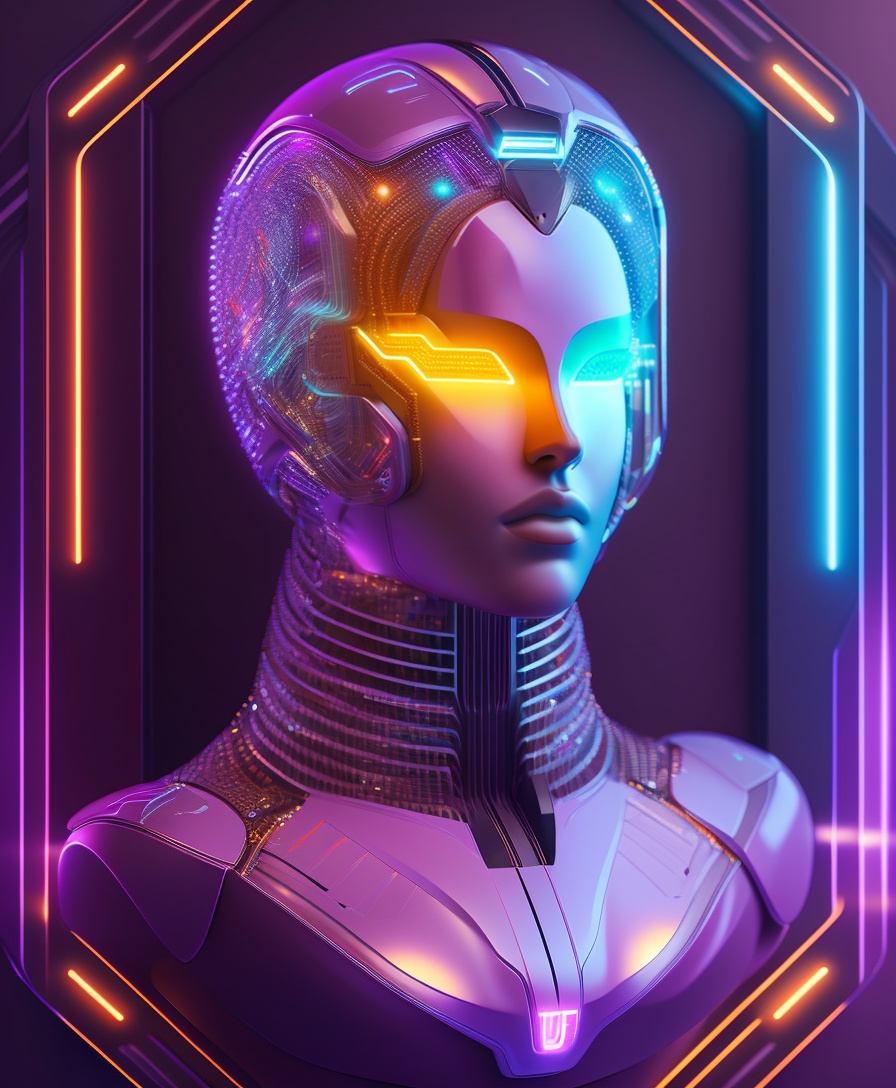 Lexica - Futuristic Ai and human friendly interaction . 3d flat ...