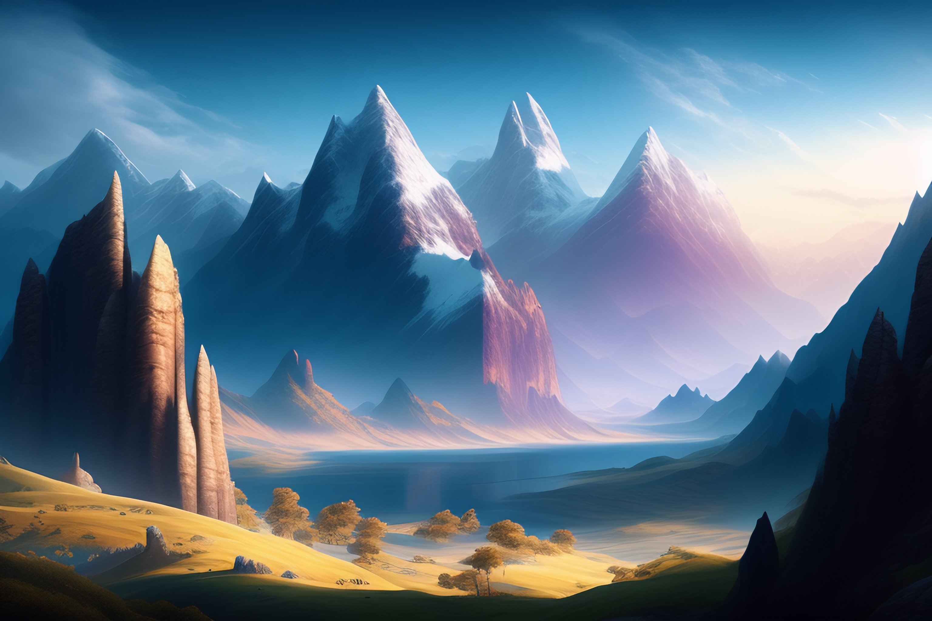 Lexica - A beautiful and highly detailed matte painting of the epic ...