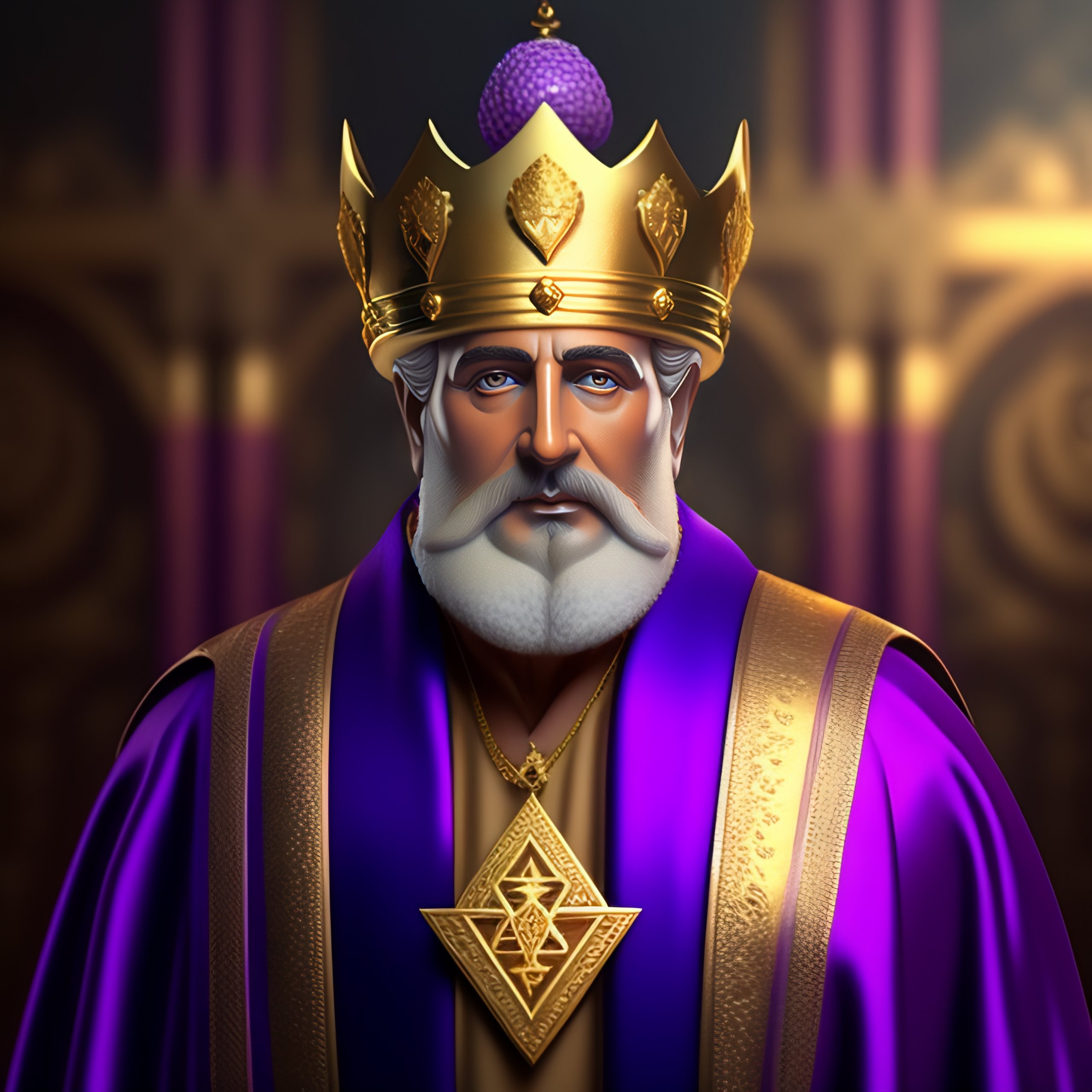 Lexica - Jewish ancient King, wearing a purple robe and a golden crown ...