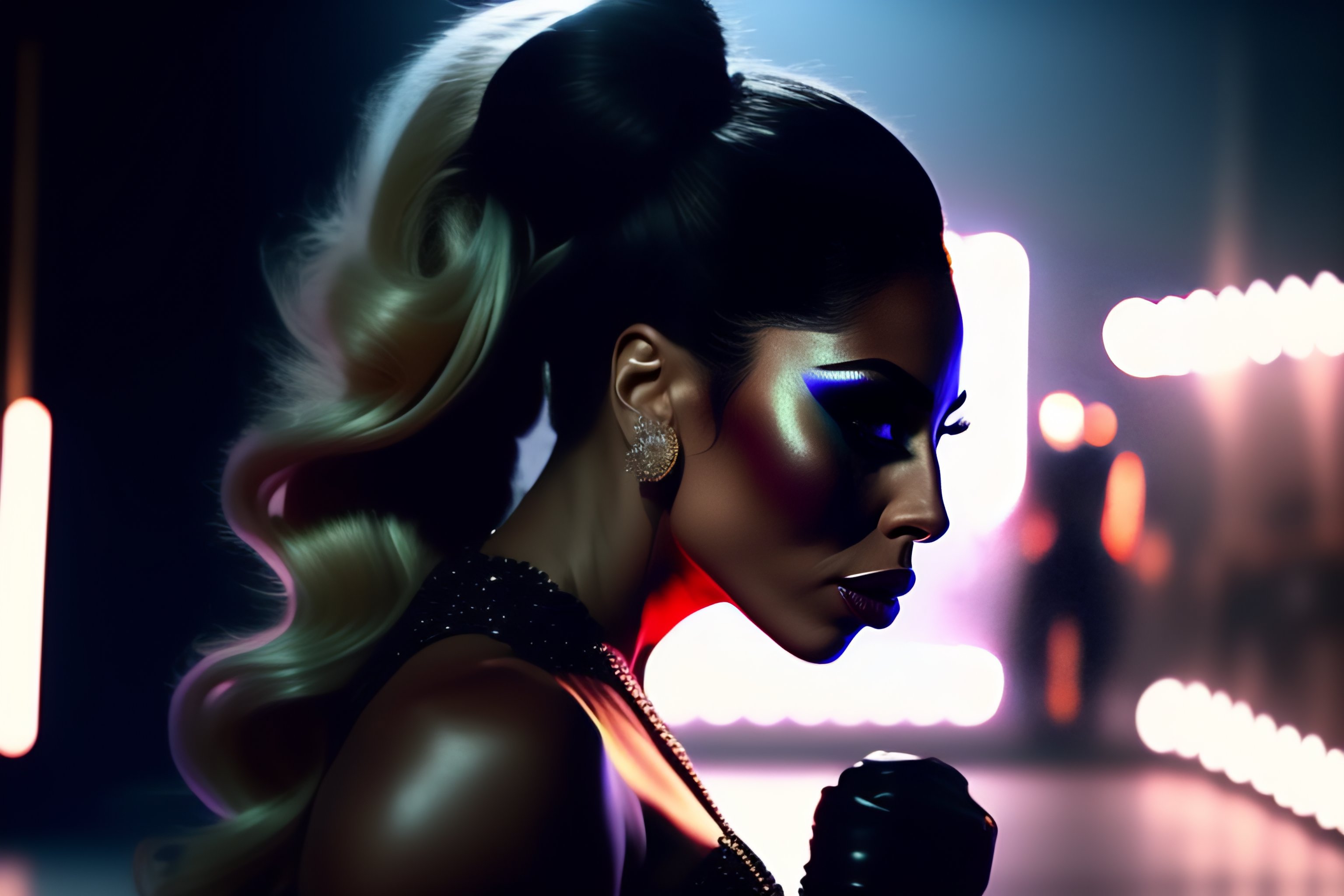Lexica - Lady gaga dancing with a muscle man soldier : in a brutal art ...