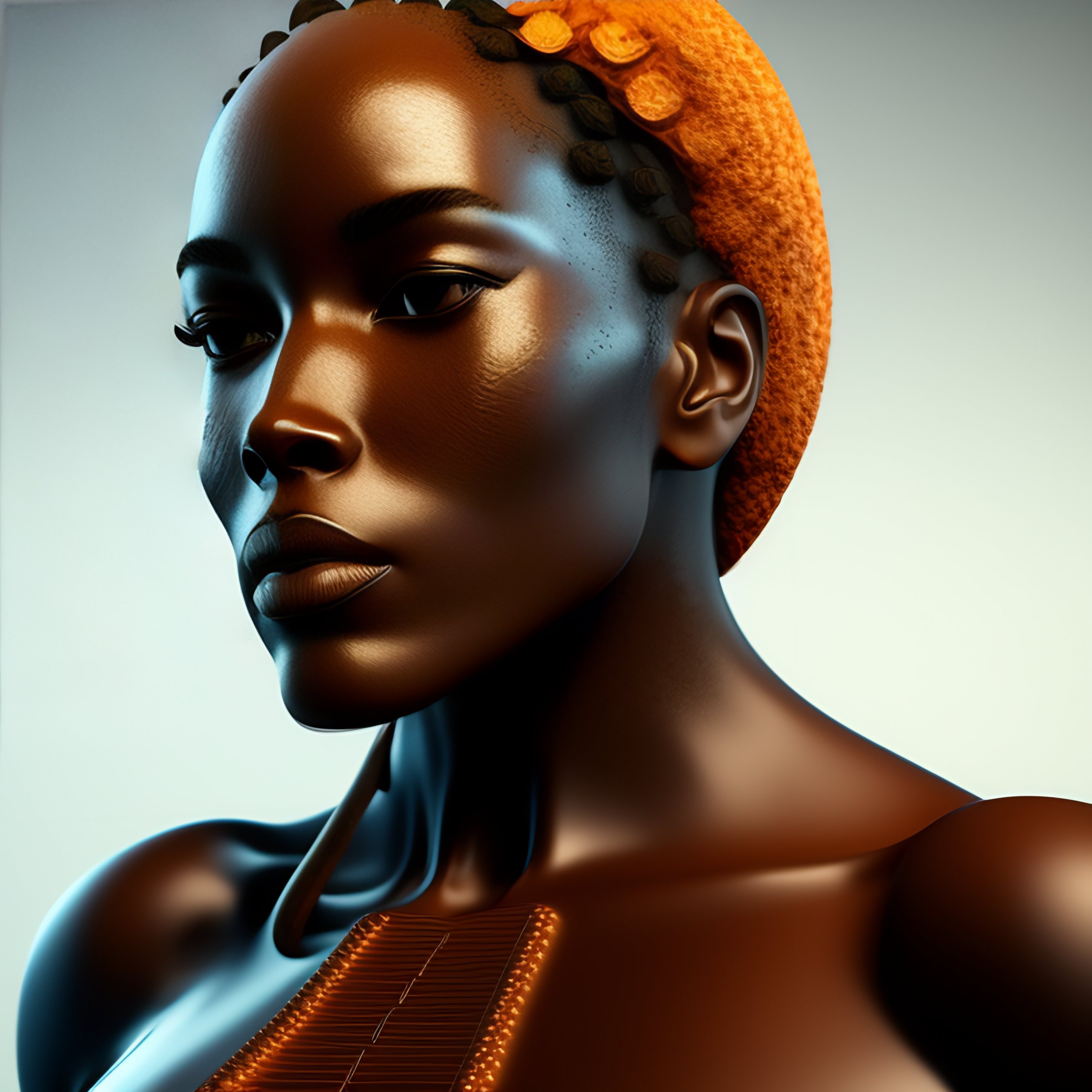 Lexica - 2D render of human evolved with biotechnology by Stuart Reeves