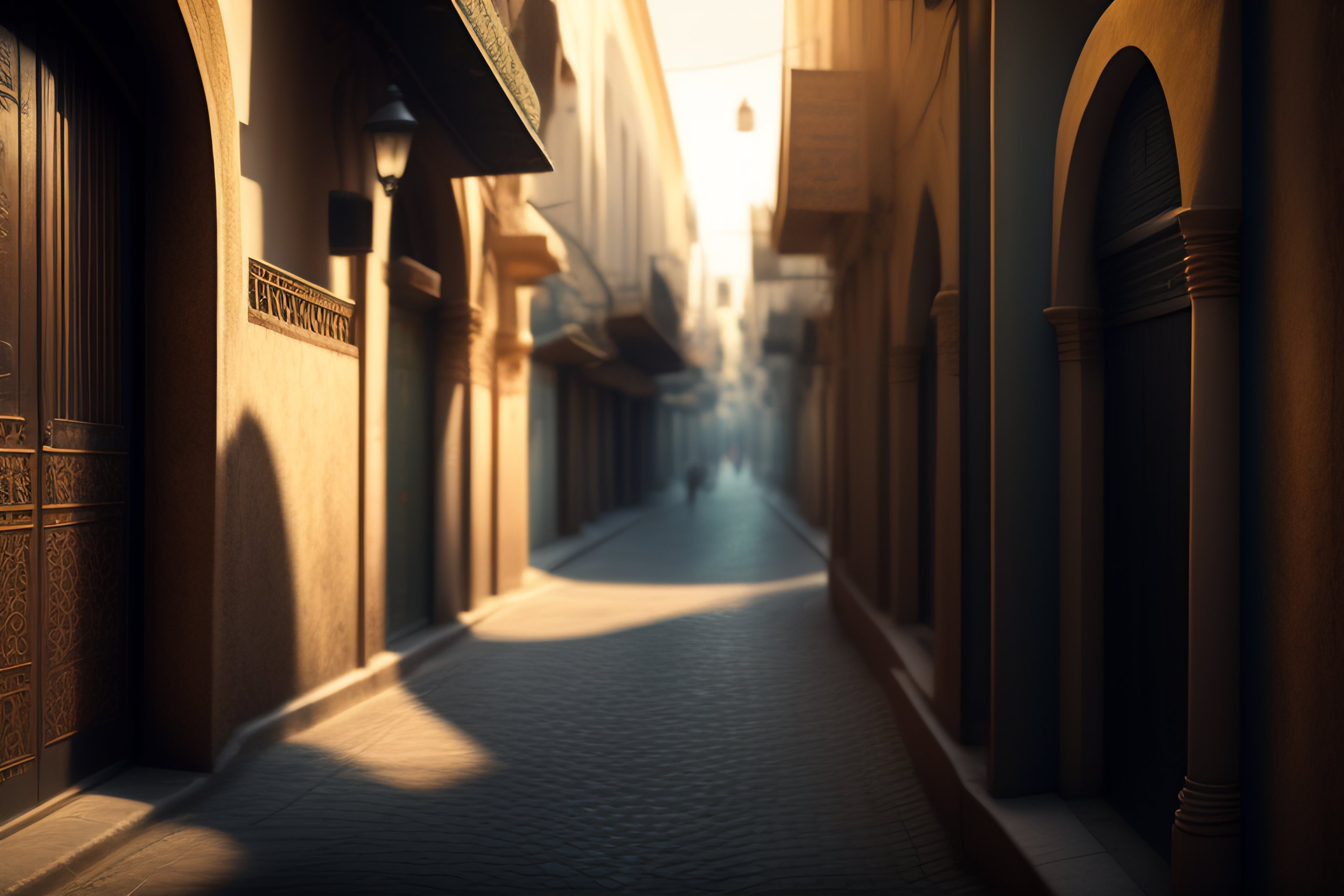 Lexica - "cinematic photograph walking through the streets of Babylon ...