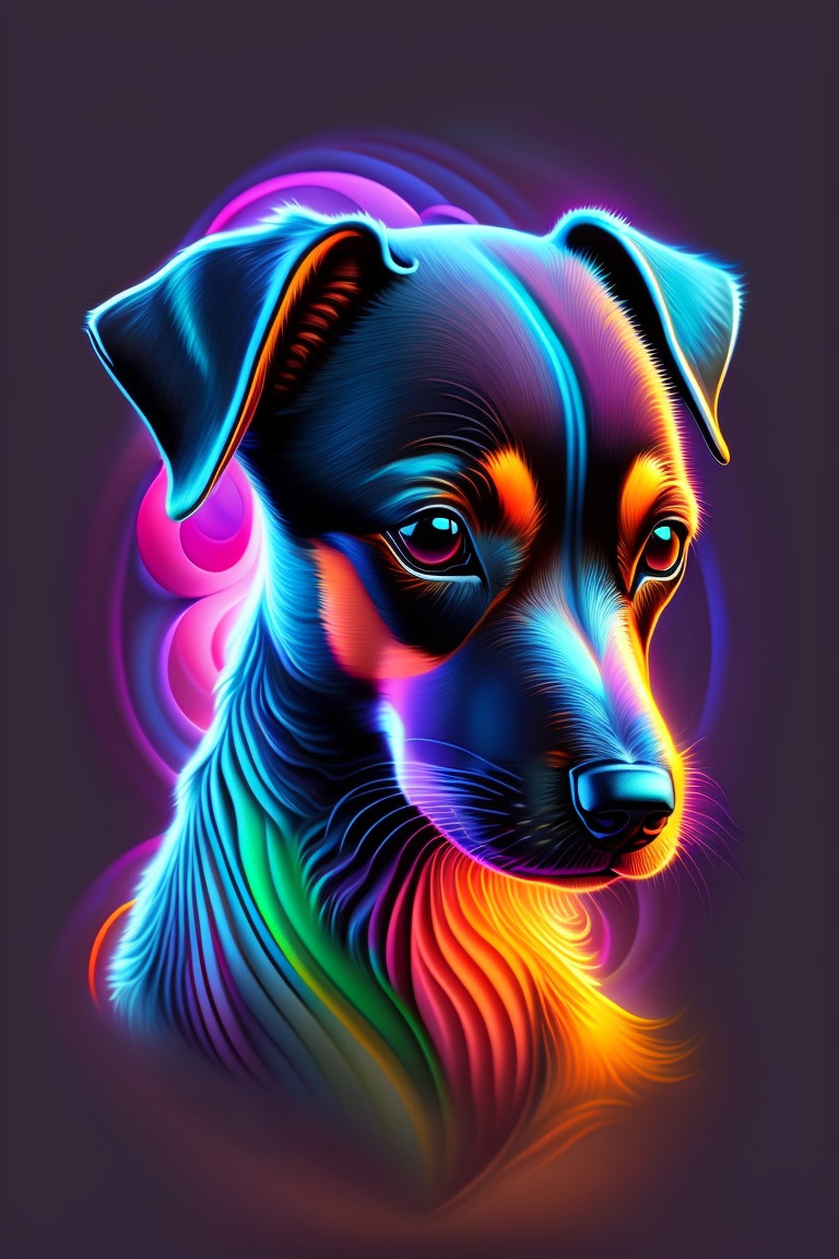 Lexica - Hypnotic illustration of a puppy toy Pinscher dog, hypnotic ...