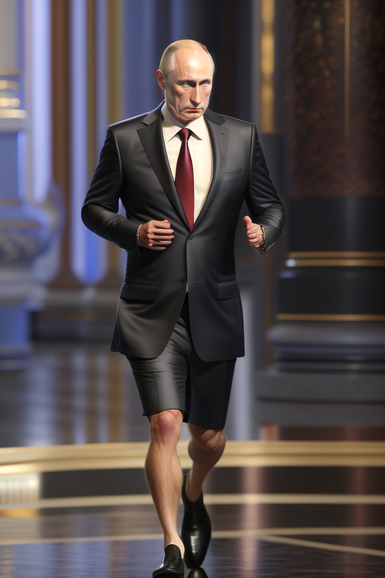 Lexica - Masterpiece, Vladimir Putin, wearing short