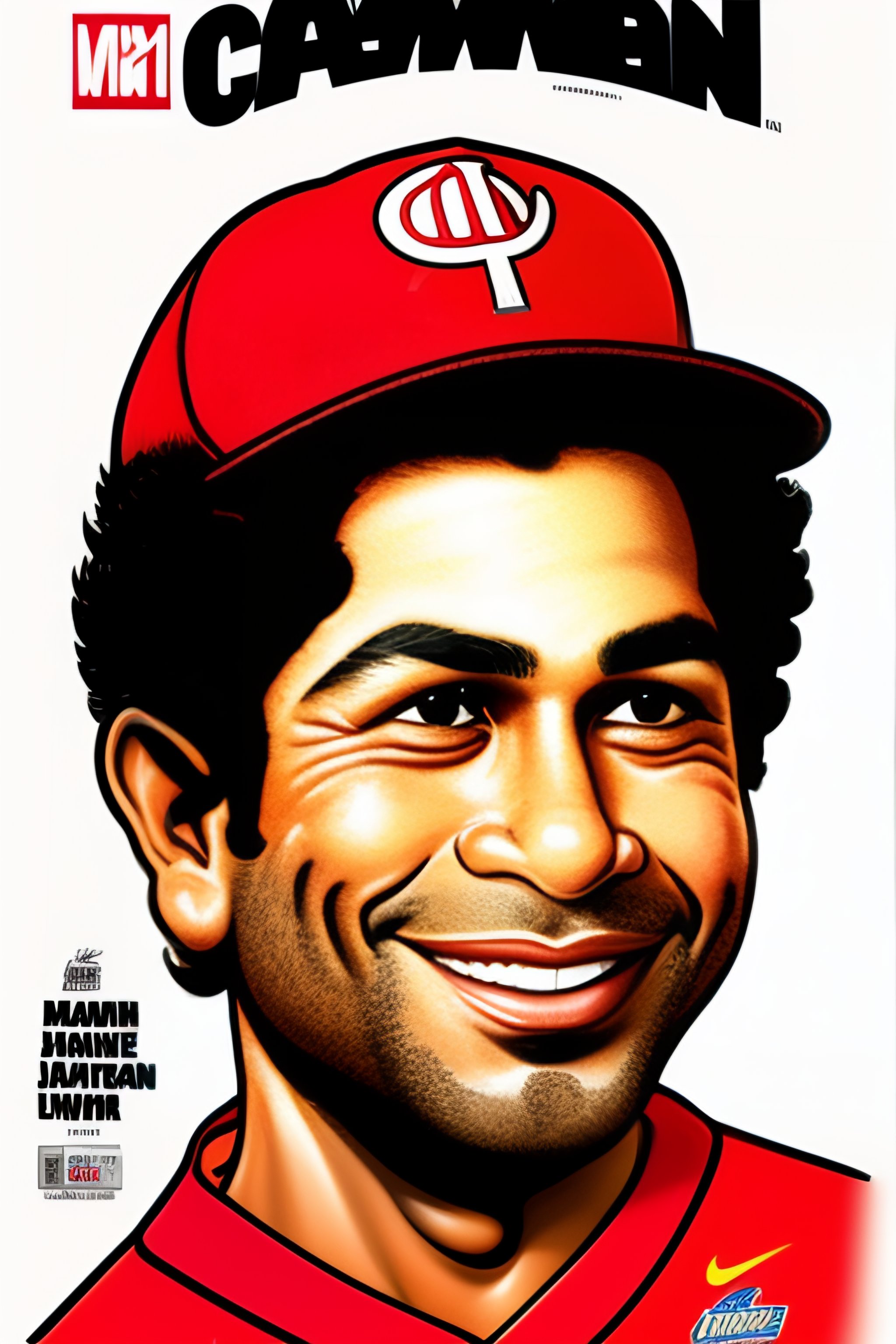Lexica - A cartoony caricature portrait of sachin tendulkar drawn by ...