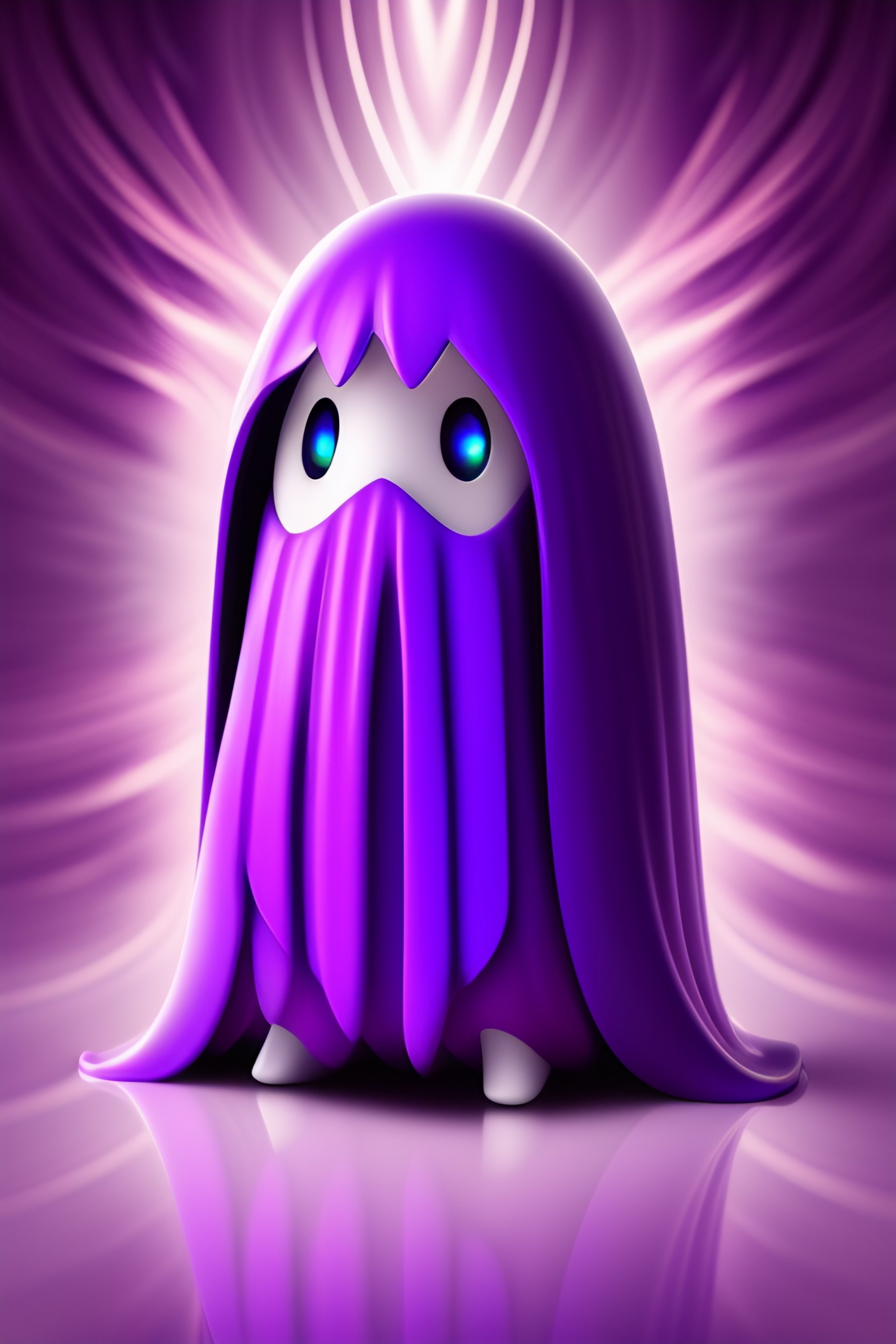 Lexica - Purple ghost simple, anime style