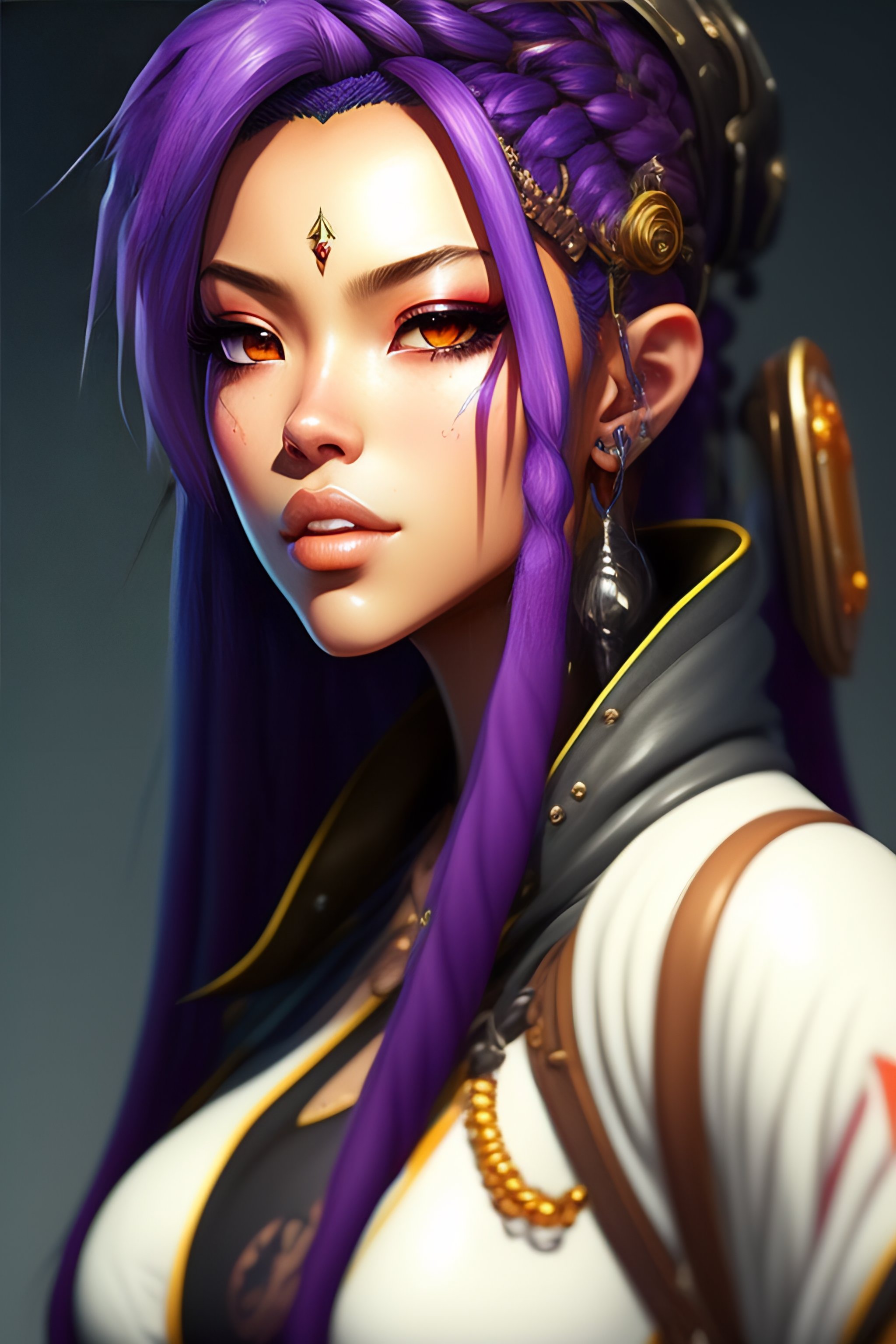 Lexica - Portrait Anime jinx from league of legends braids grunge punk ...