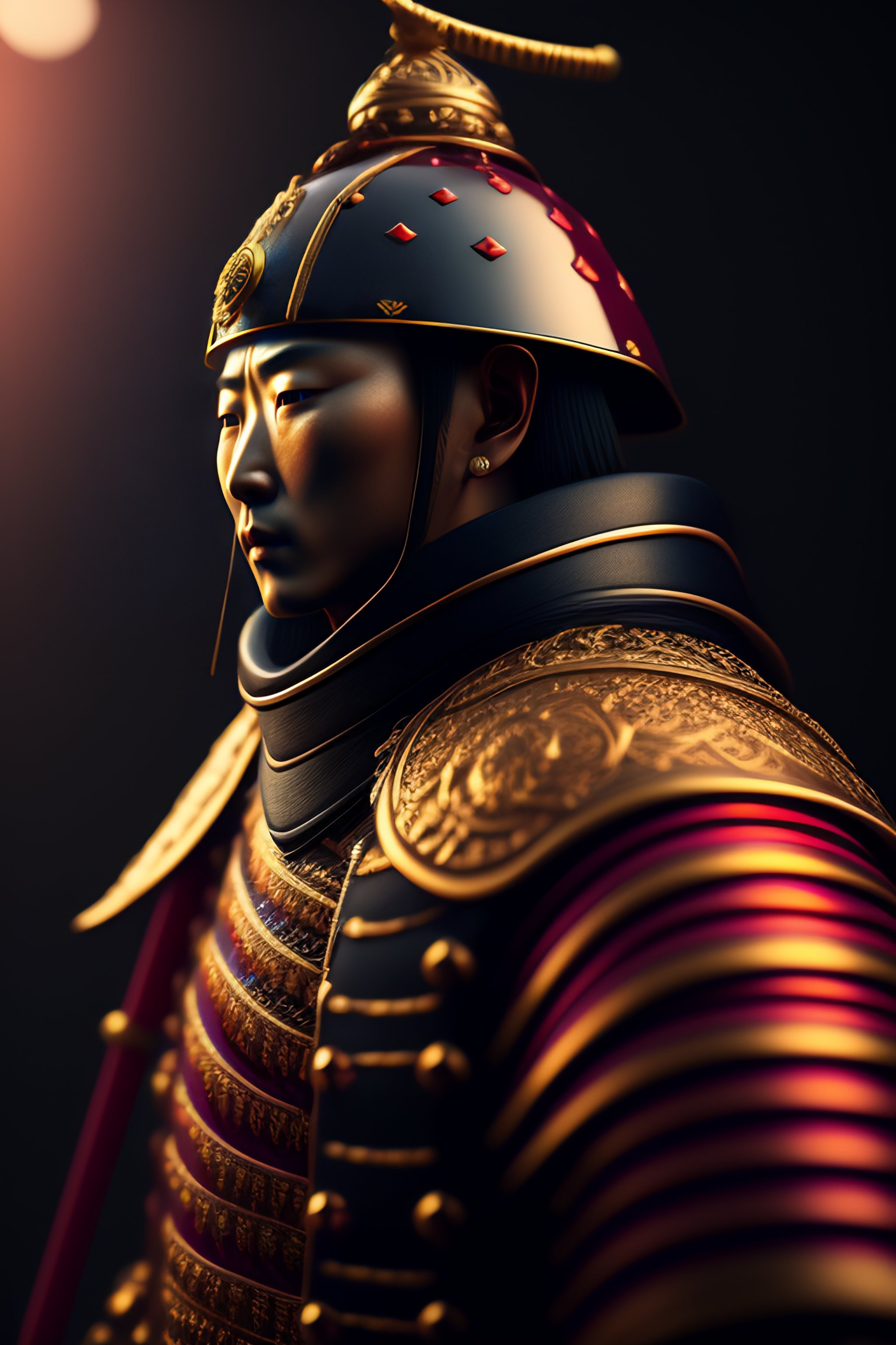 Lexica - Japanese samurai Mobile phone, centred, night time, octane ...