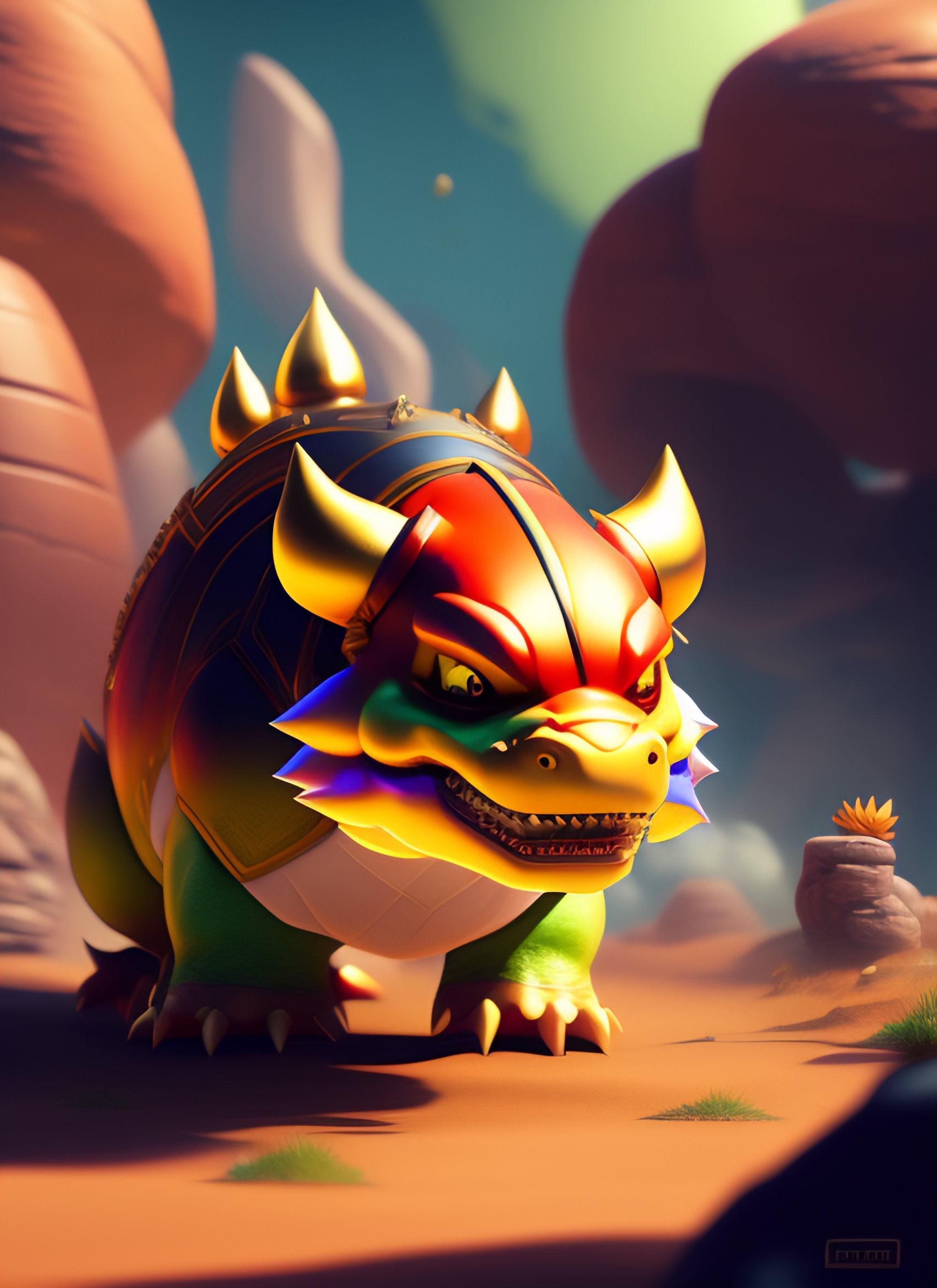 Lexica - Portrait of ((Bowser Jr. )), colorful fantasy landscapes ...