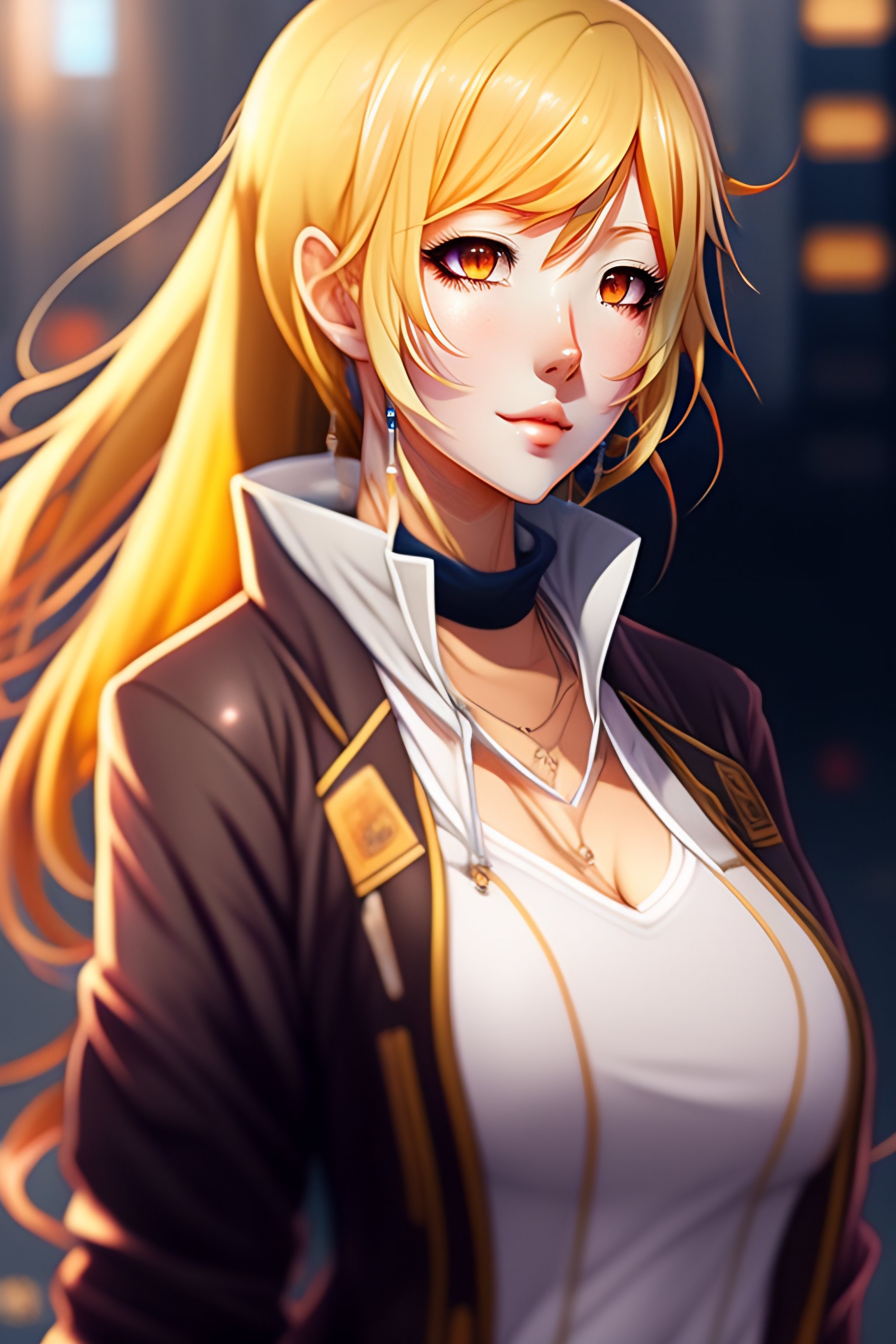 Lexica - Anime girl, seinen, yellow hair, smart, magic, adult, Krenz ...