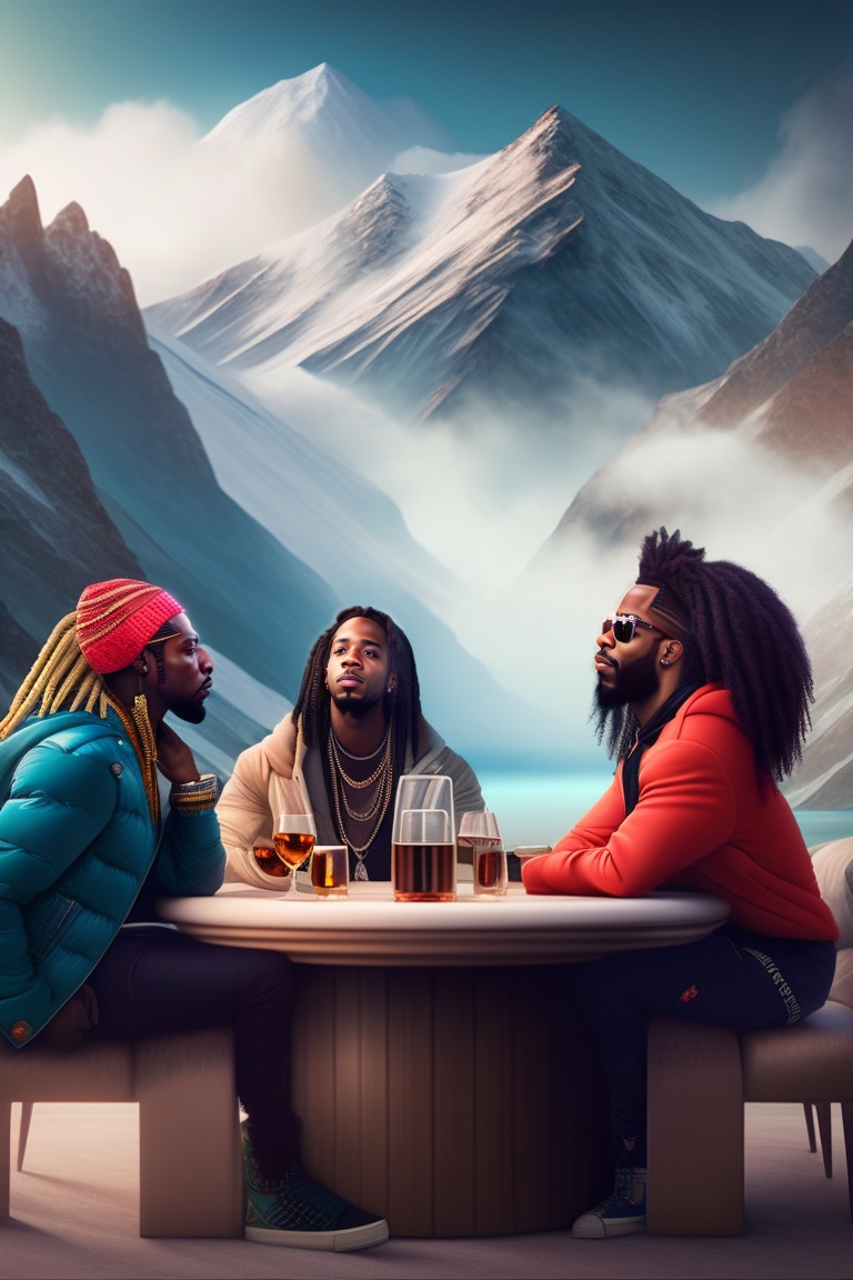 Lexica - Drake lil wayne and the migos drinking wine on the top of a ...