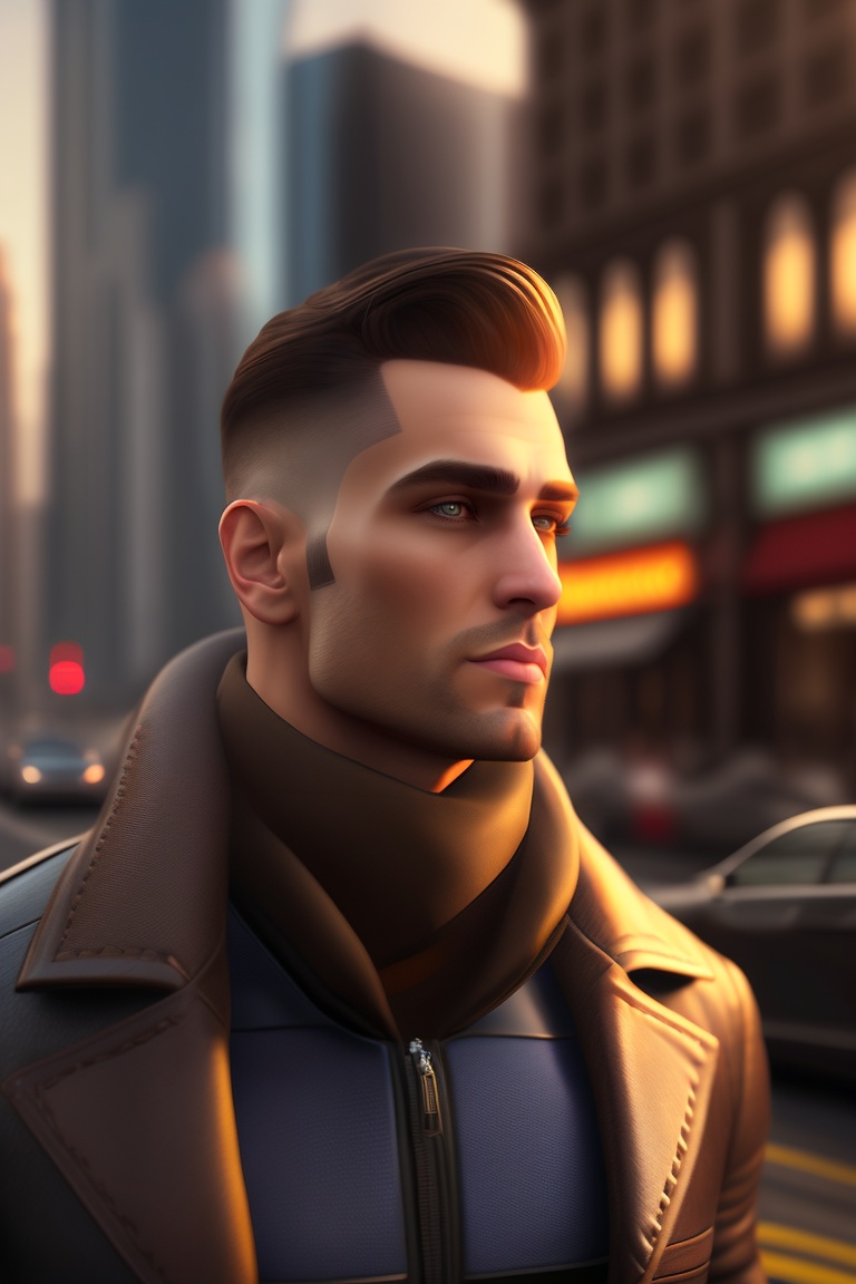 Lexica - Man, hyper realistic, city background, Cinematography ...