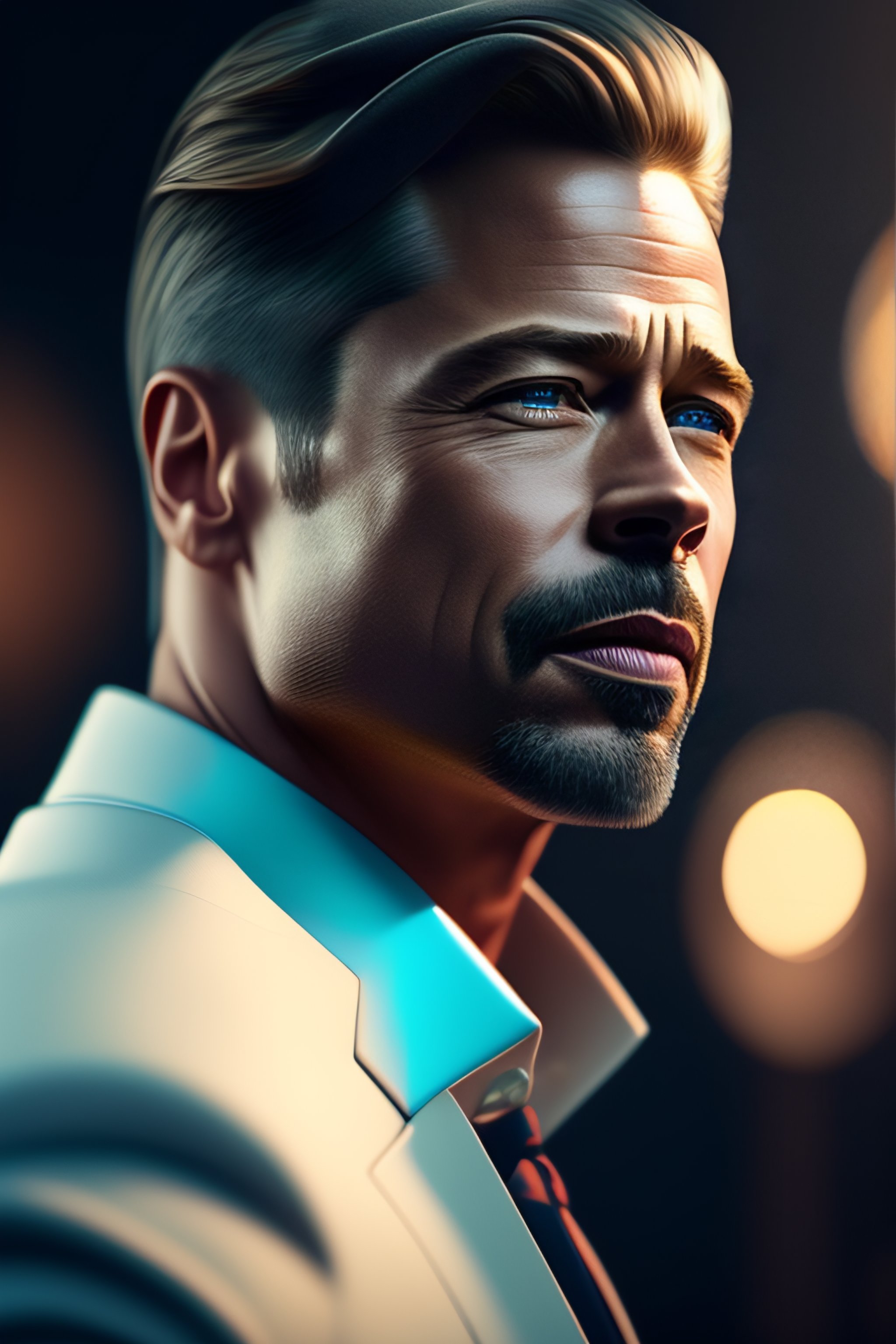 Lexica - Portrait of Brad Pitt as a joe biden. intricate artwork. by ...