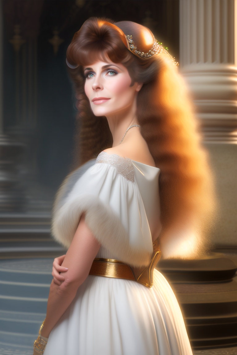 Lexica - Mira Furlan, Delenn, in a white dress