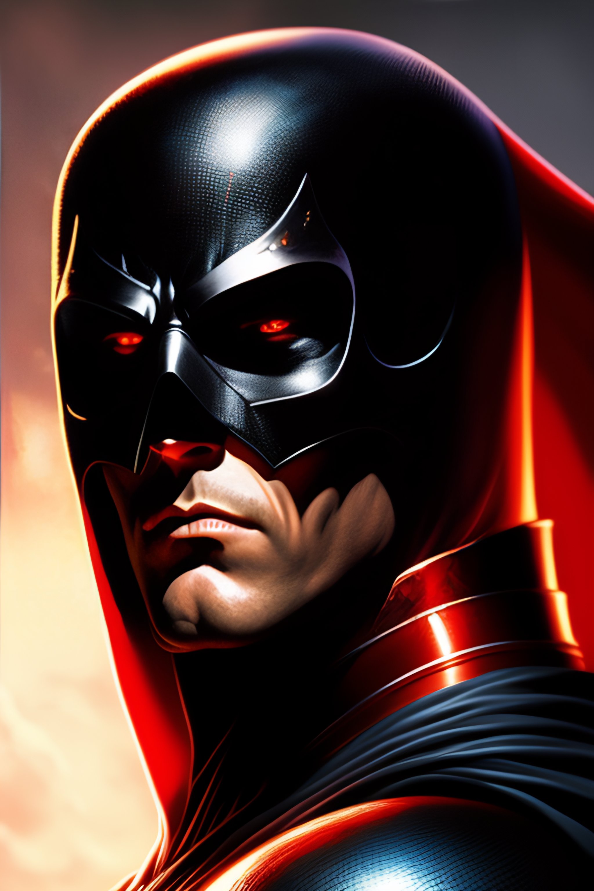 Lexica - Superhero with skull face gothic art by alex ross 4k hd