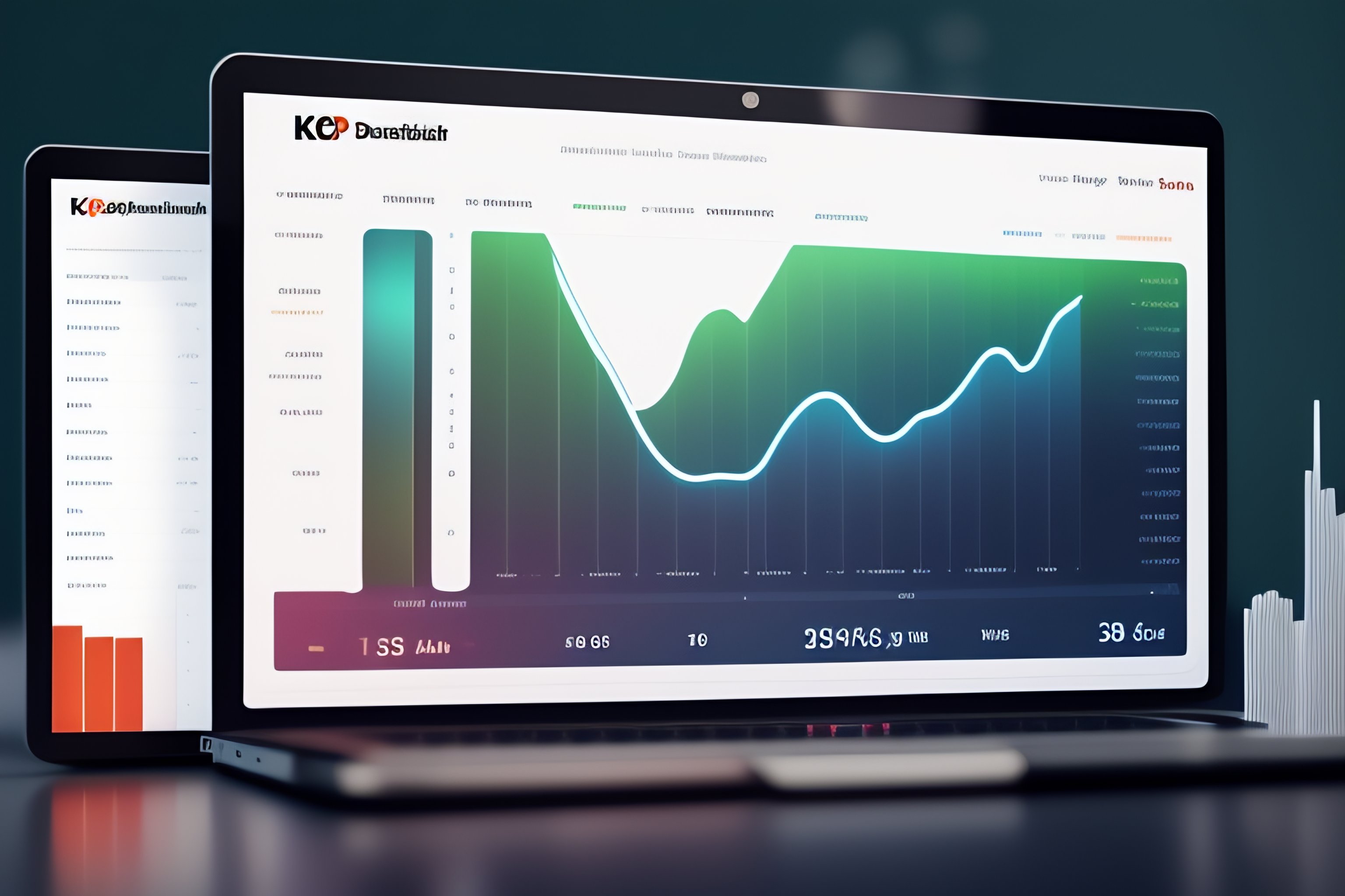 Lexica - Web Dashboard to check kpis 3d, high detail, animated