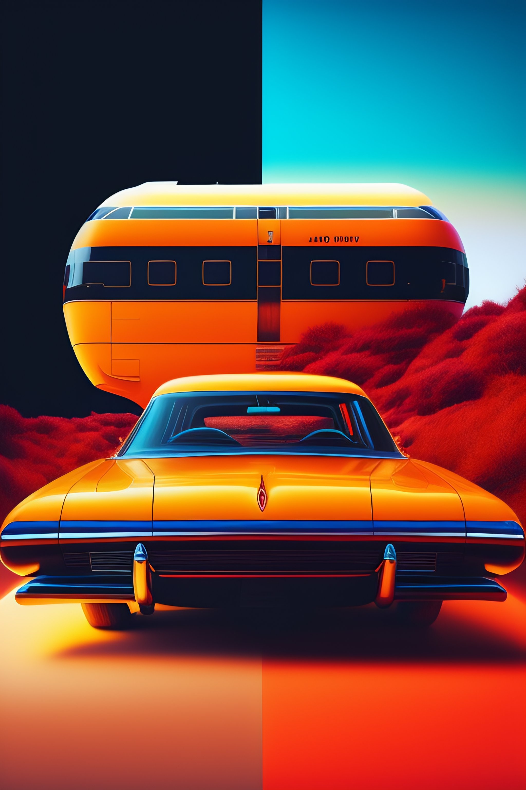 Lexica - Background New york , midground car, foreground a woman ...