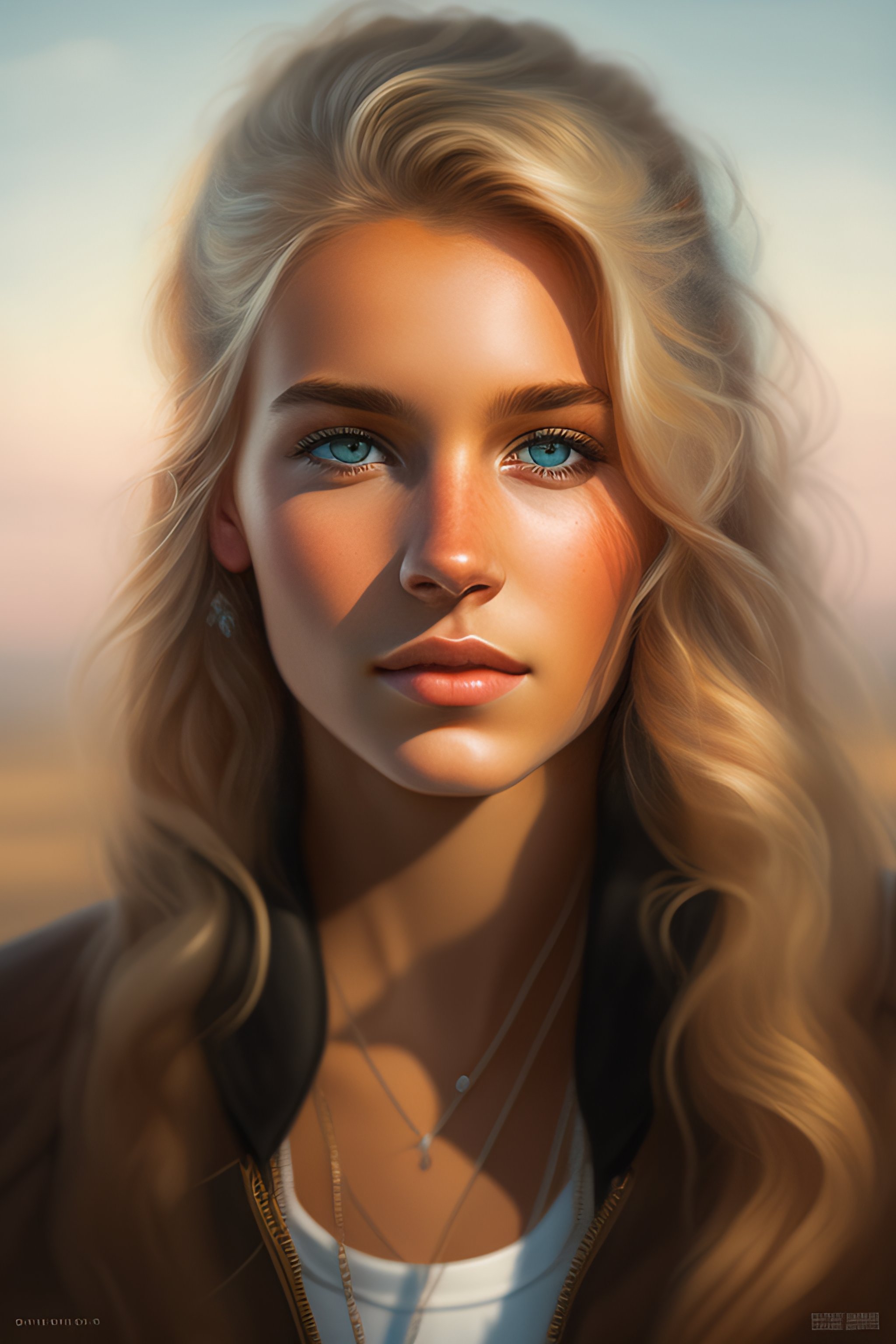 Lexica - Detailed portrait of a young female who survived in the post ...