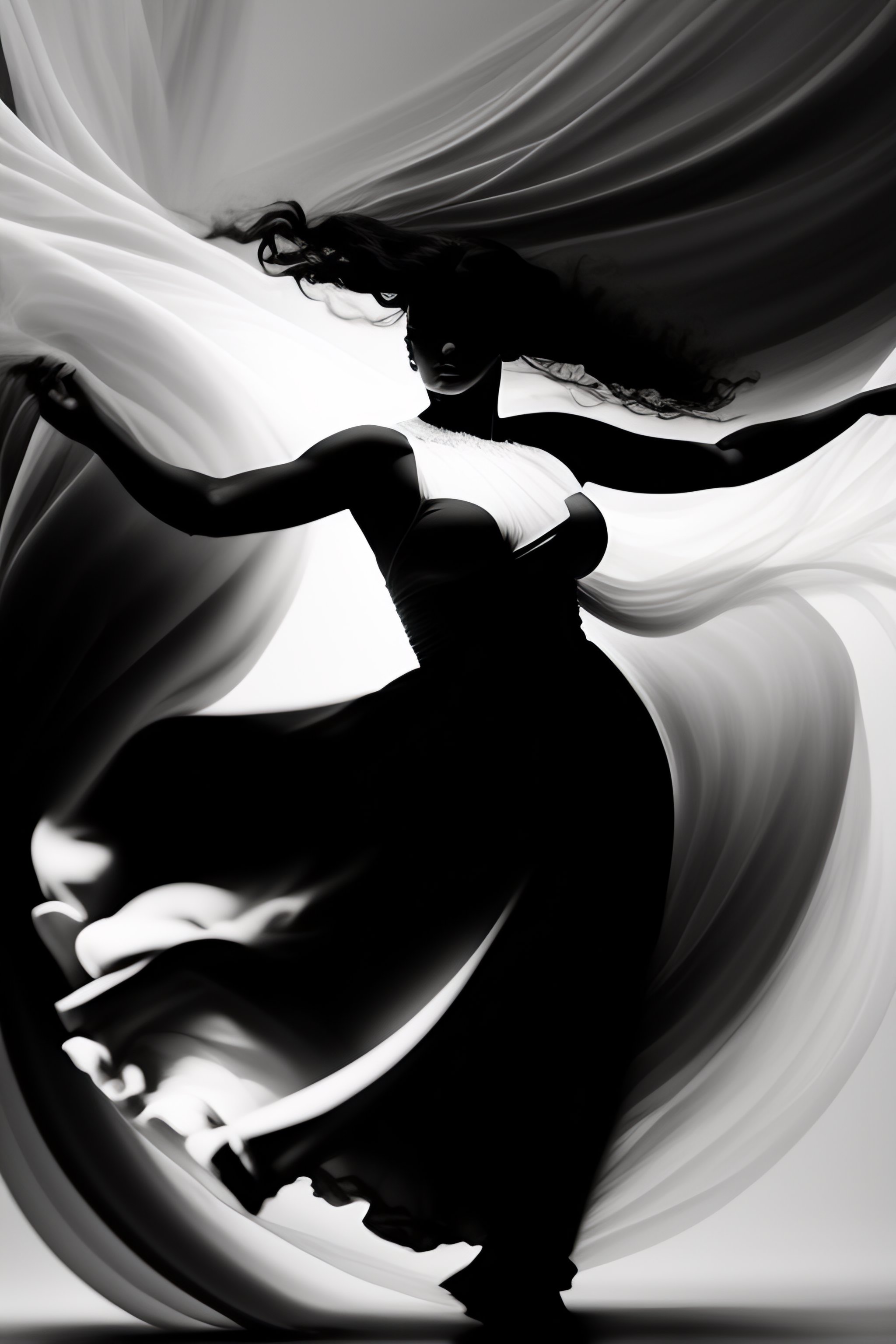 Lexica - Female dancer in movement with face in shadow, latin dance ...