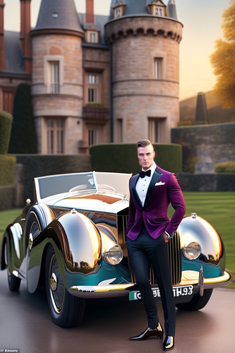 Lexica - A wealthy tycoon accompanied by his gorgeous companion ...