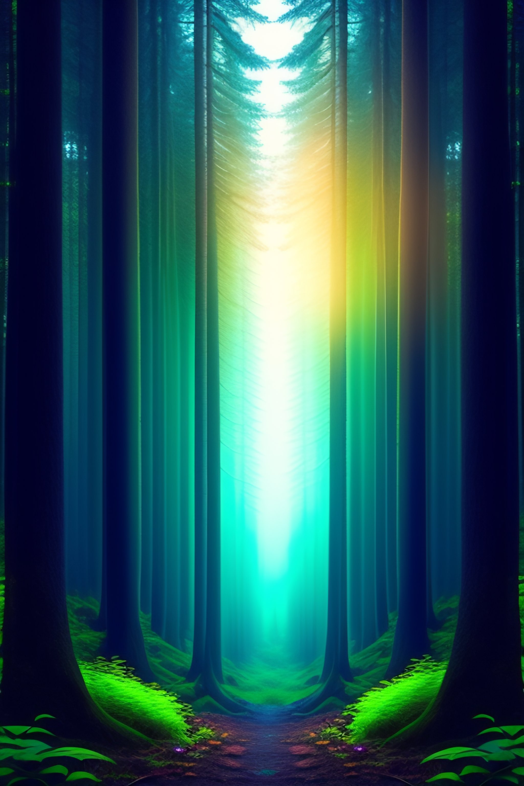 Lexica - The night forest is like in a fairy tale