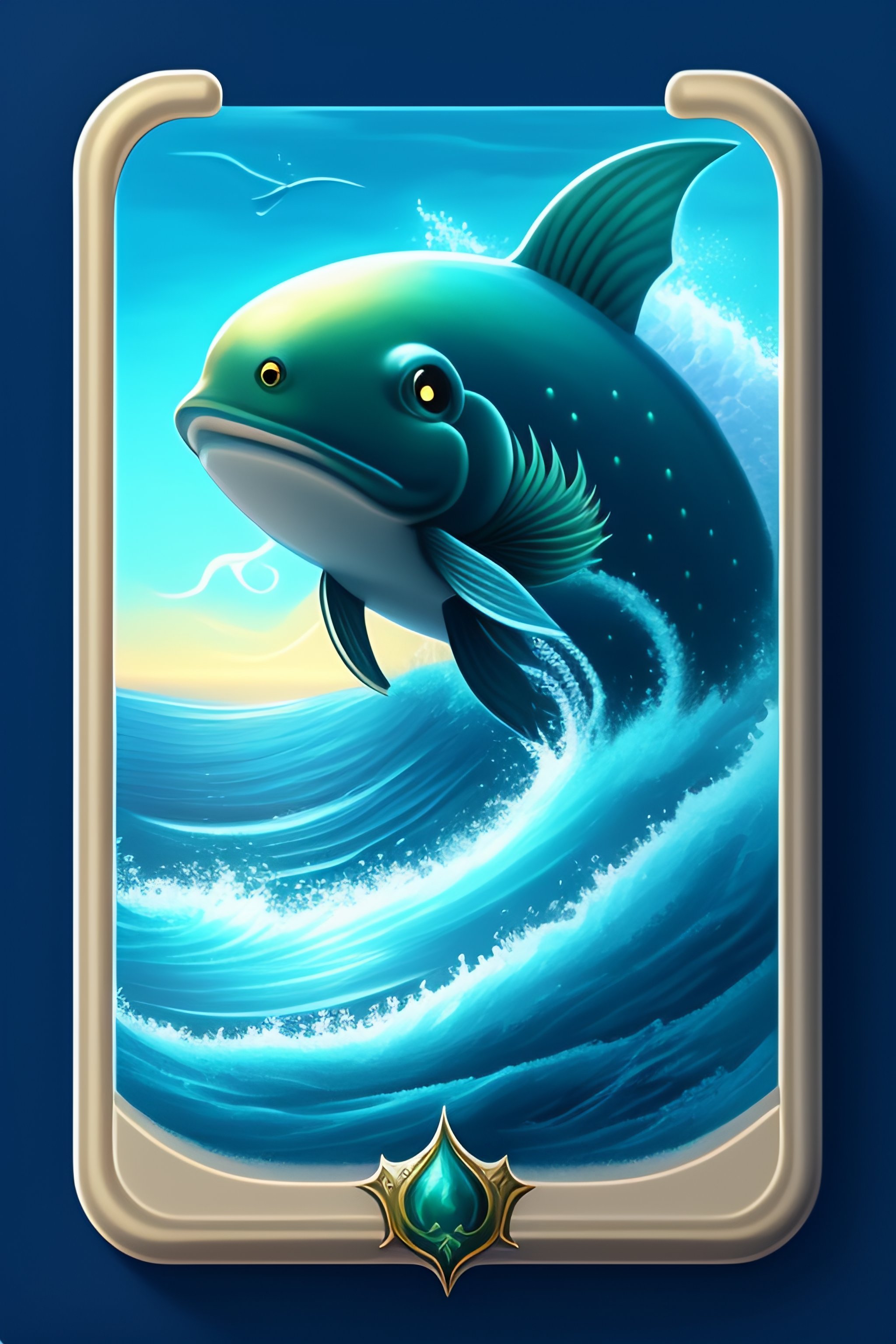 Lexica - A cute baby leviathan in the art style of magic the gathering ...