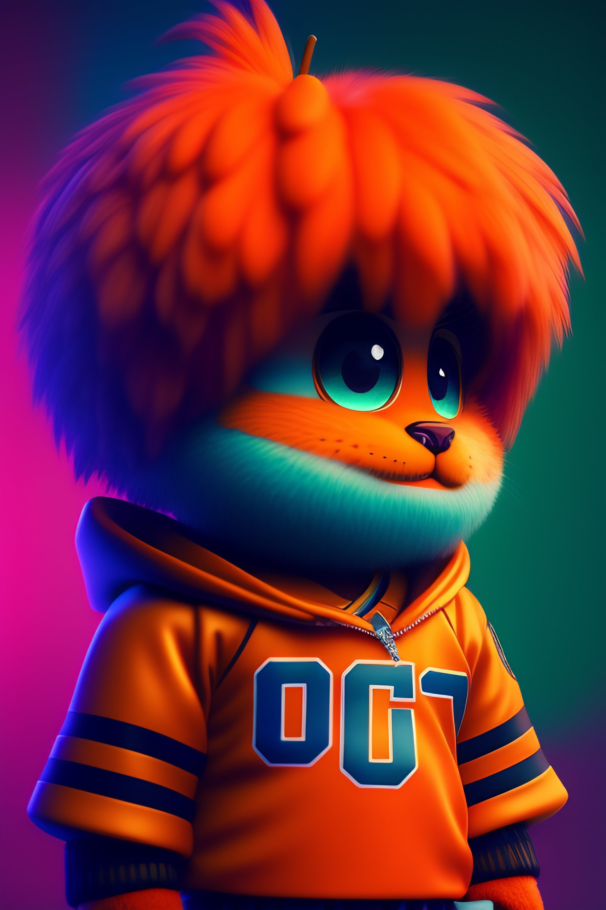 Lexica - Highly detailed picture of an orange-inspired small mascot ...