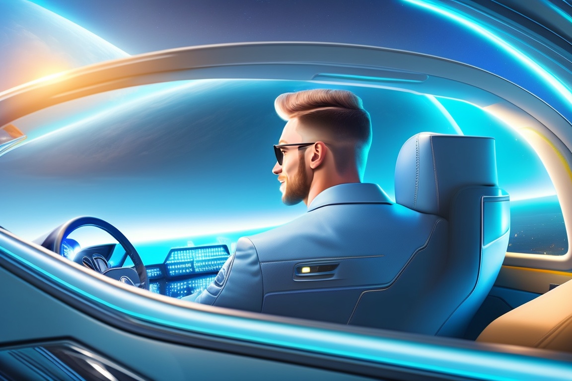 Lexica - A good looking human man in a spaceship driving the spaceship ...