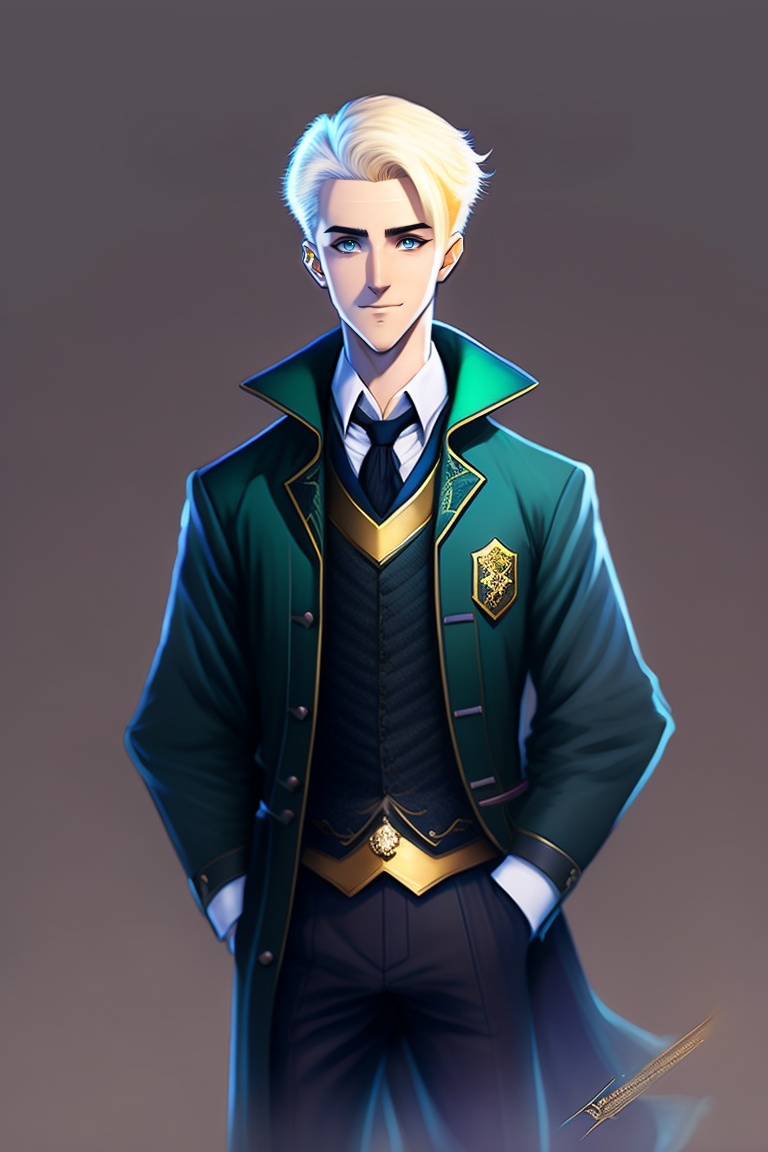 Lexica - Draco Malfoy from harry potter, full color manga style artwork ...