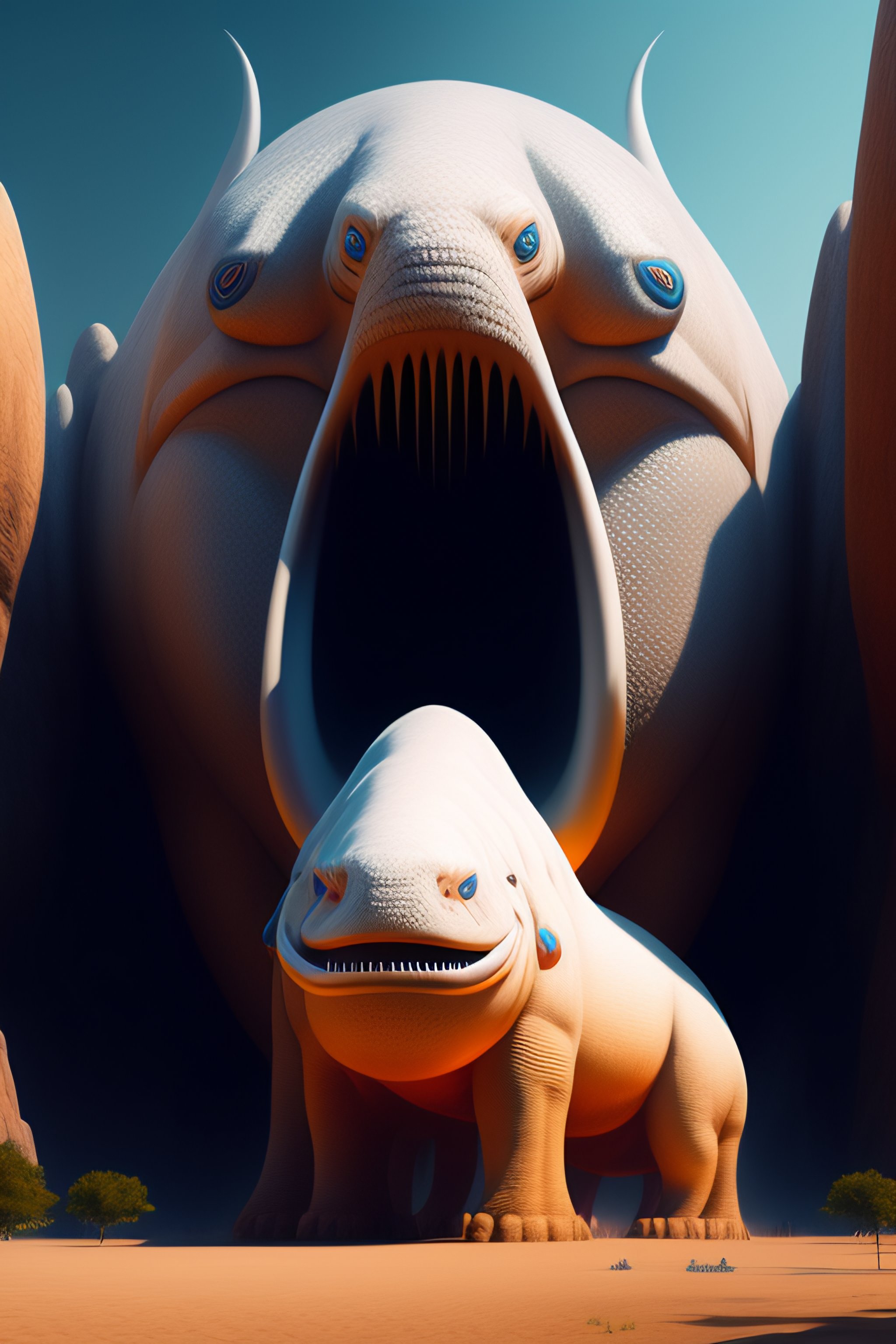 Lexica - A giant albino monster with only one cyclopean eye and the big ...