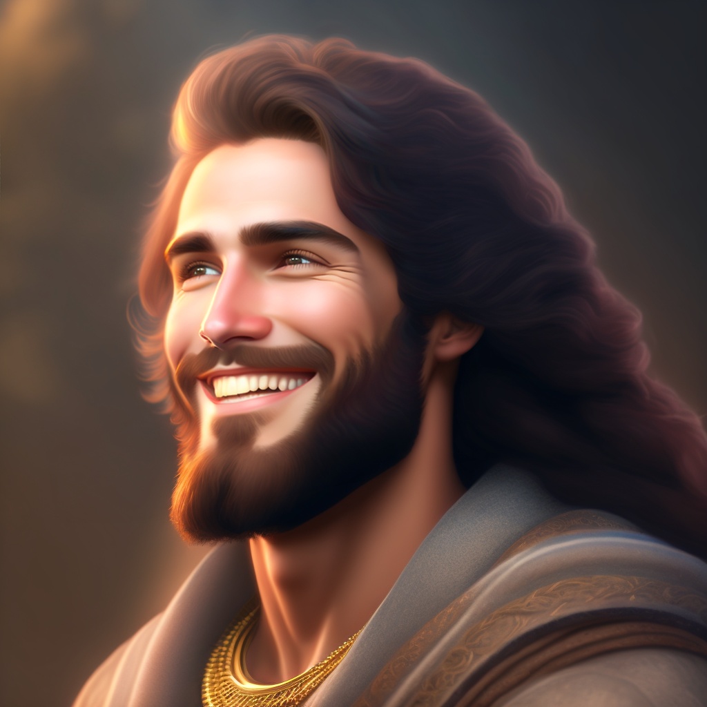 Lexica - Jesus christ, handsome, generous, light smile, that conveys ...