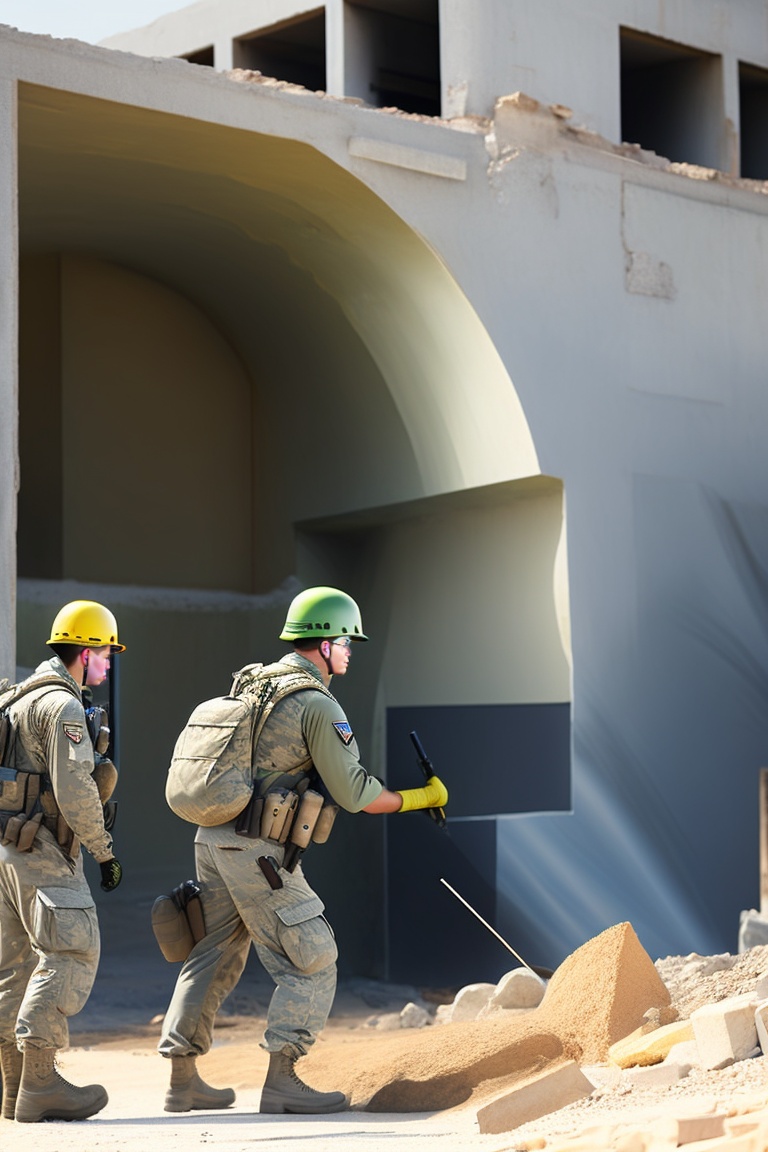 Lexica - Shotcreting of concrete buildings by military builders after ...