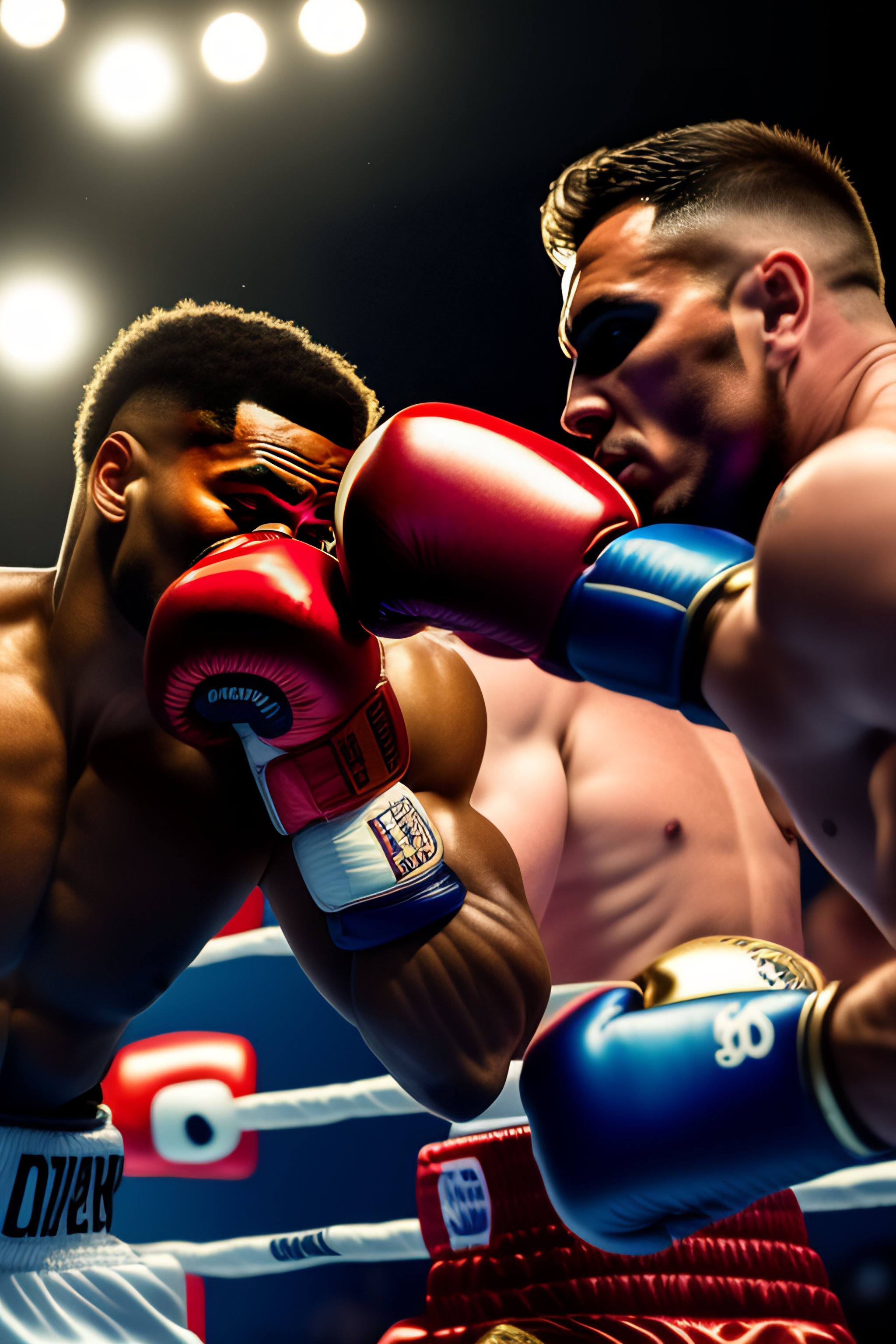 Lexica - Photographer boxer in the ring against videographer