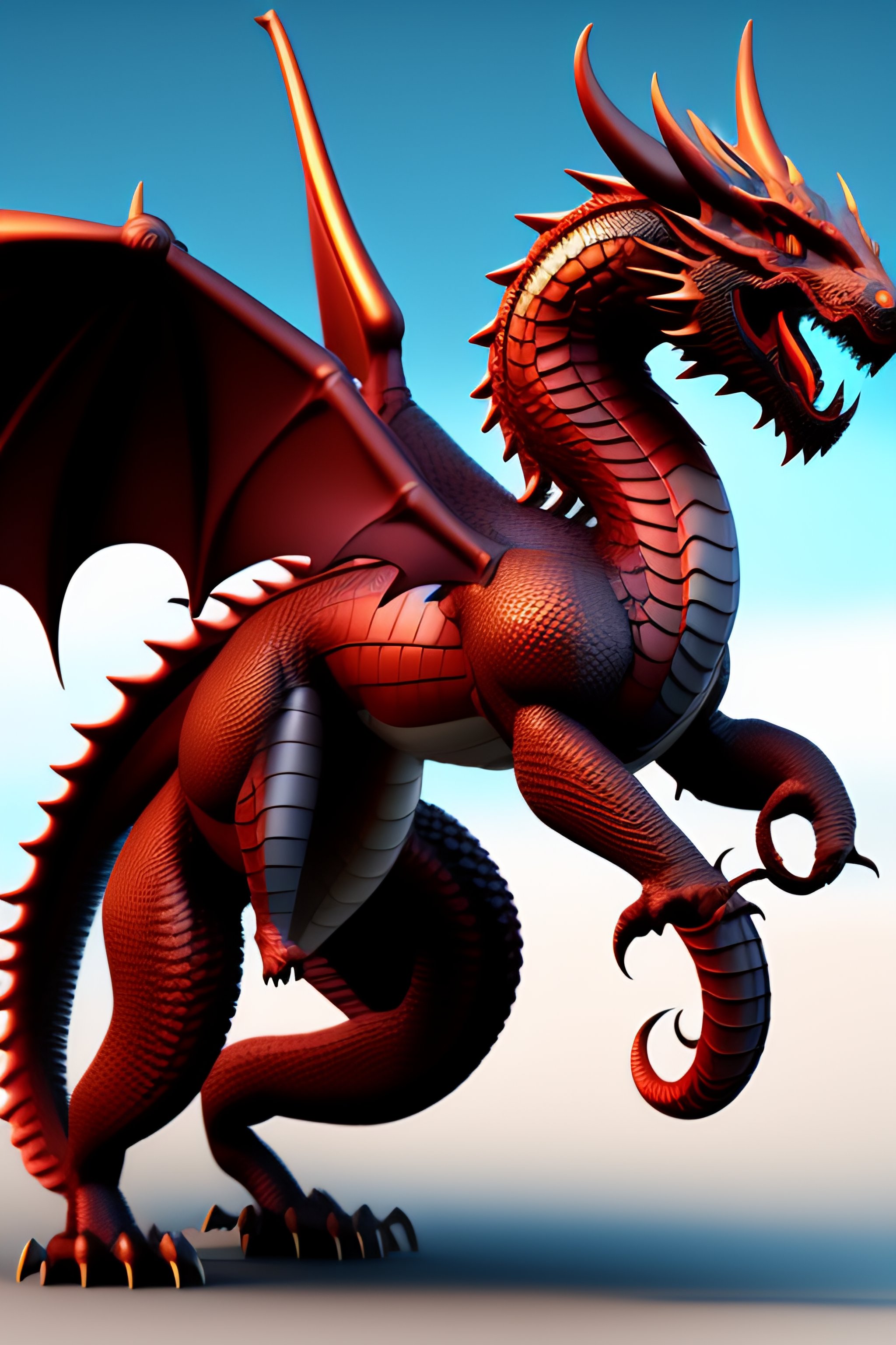 Lexica - 3d humanoid dragon virgol warrior