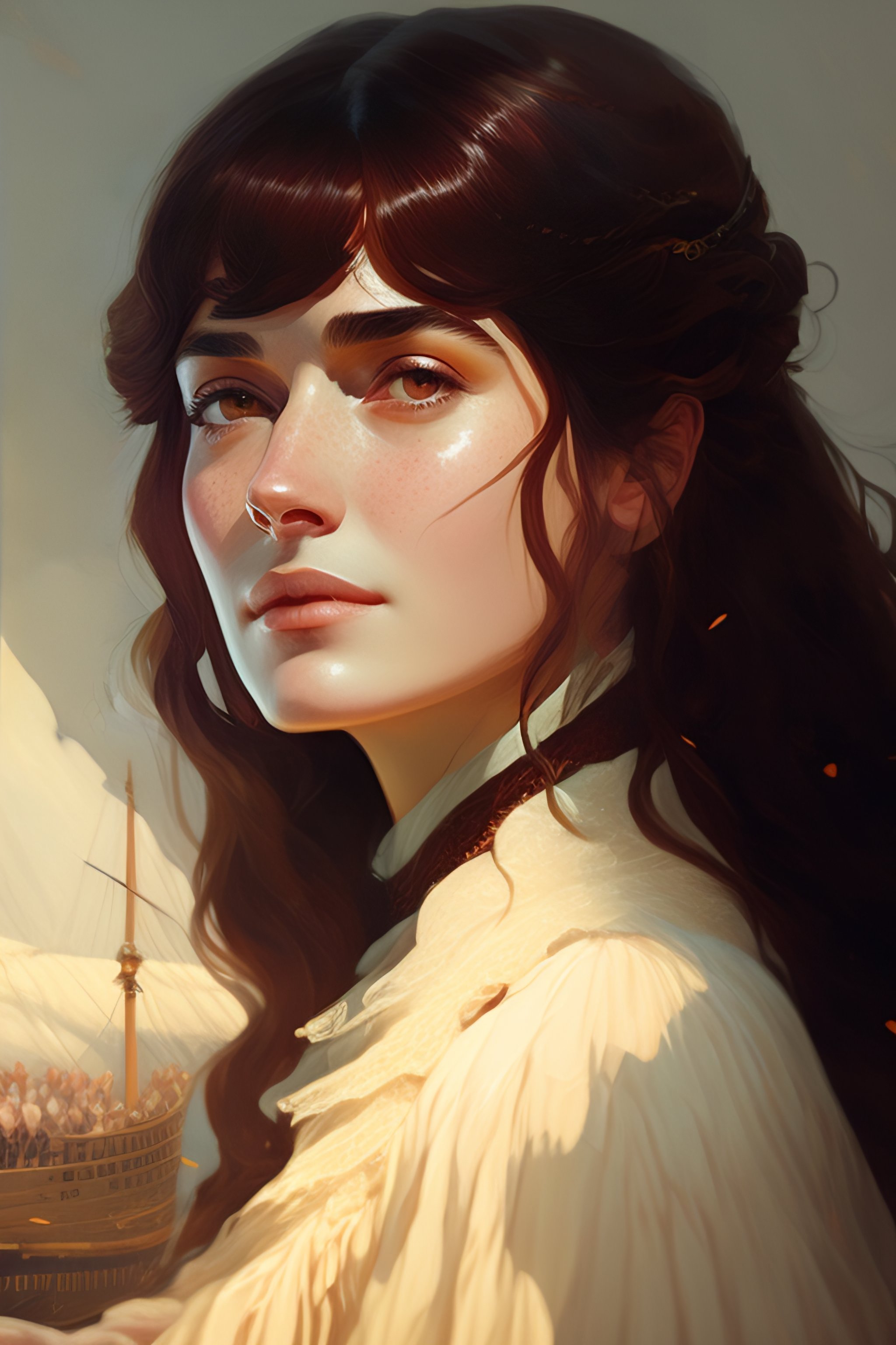 Lexica - (freckles) Victorian reporter baroque oil painting rachel ...