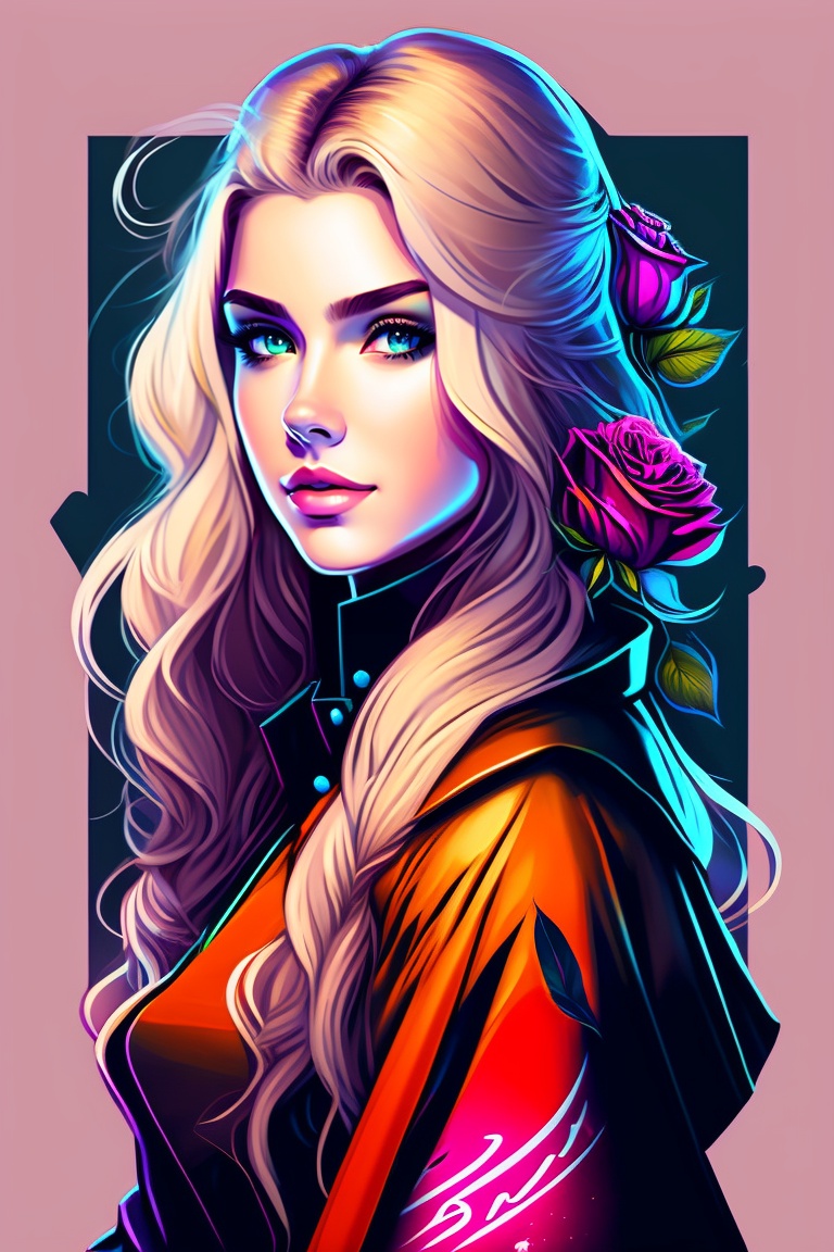 Lexica - An anthropomorphic beautiful teenage girl with long wavy blonde hair borderlands ...