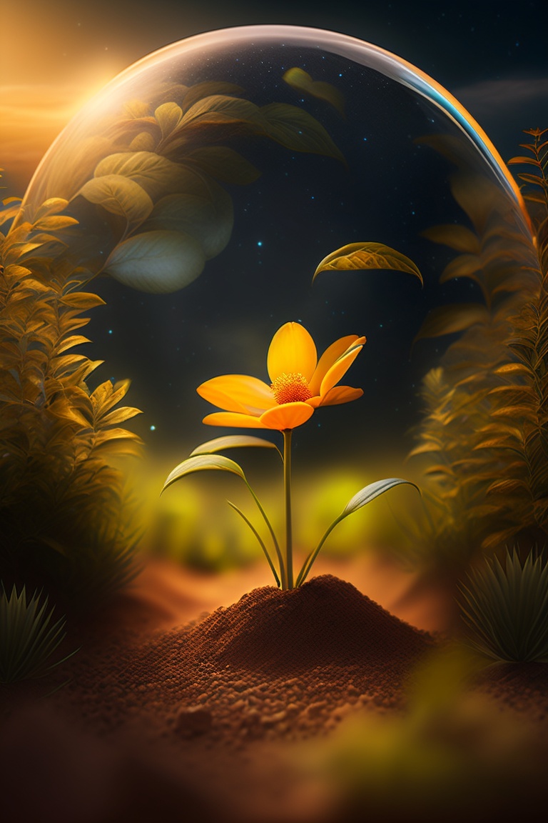 Lexica - Once upon a time, in a sunny garden, a little seed slept beneath the soil. It dreamt of ...