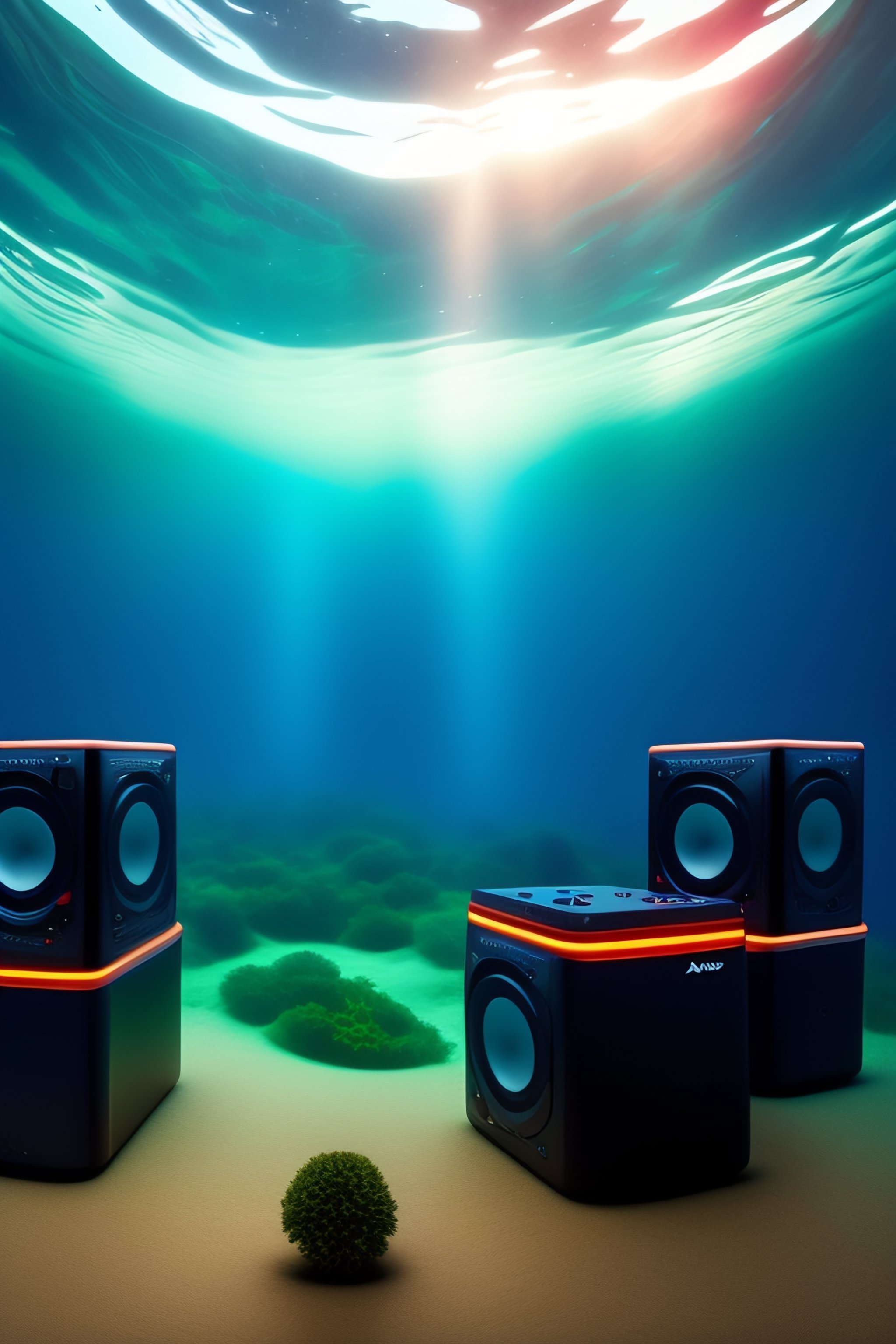 Lexica - Three gaming computers underwater