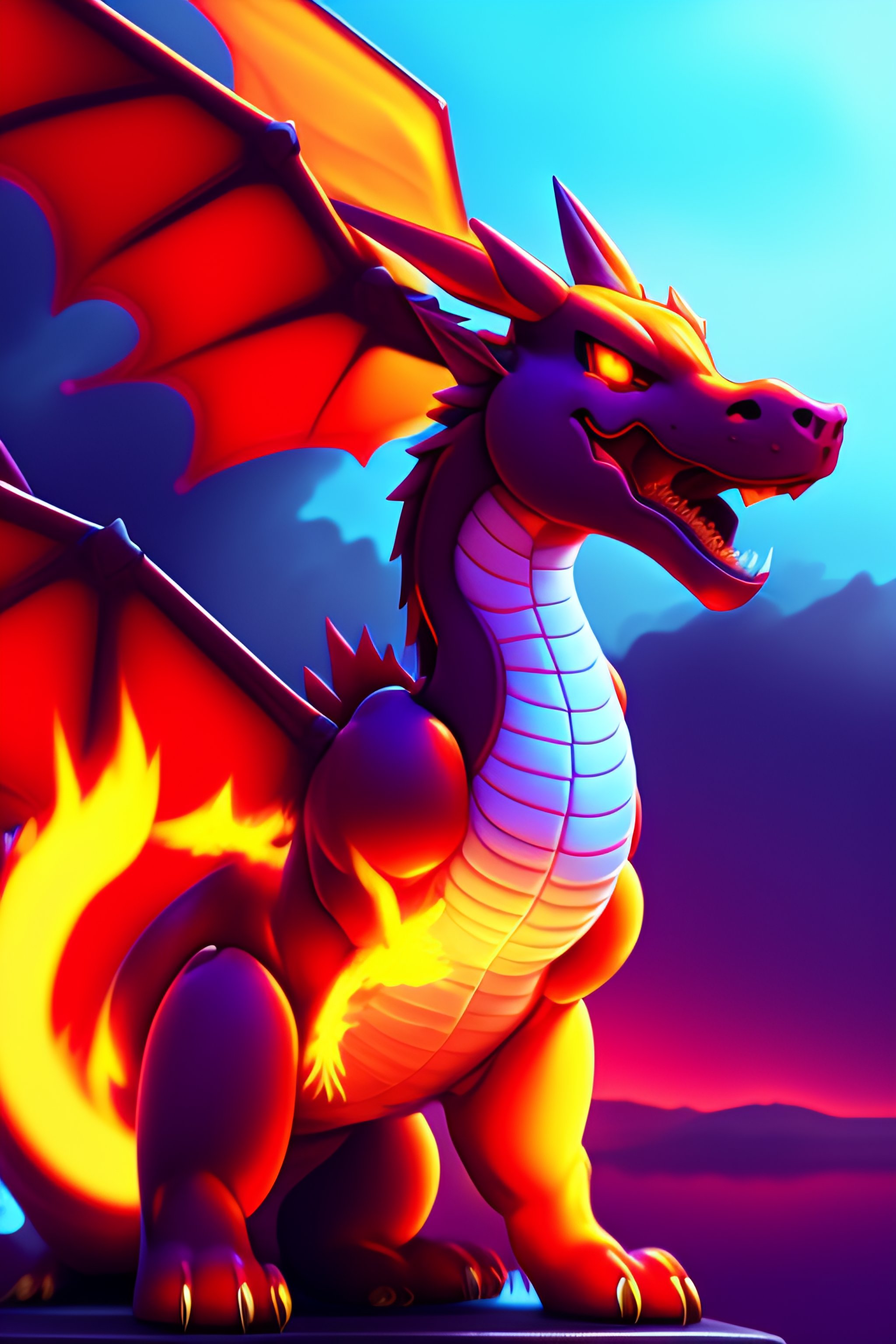 Lexica - Create an AI-generated piece of art featuring Charizard, the ...