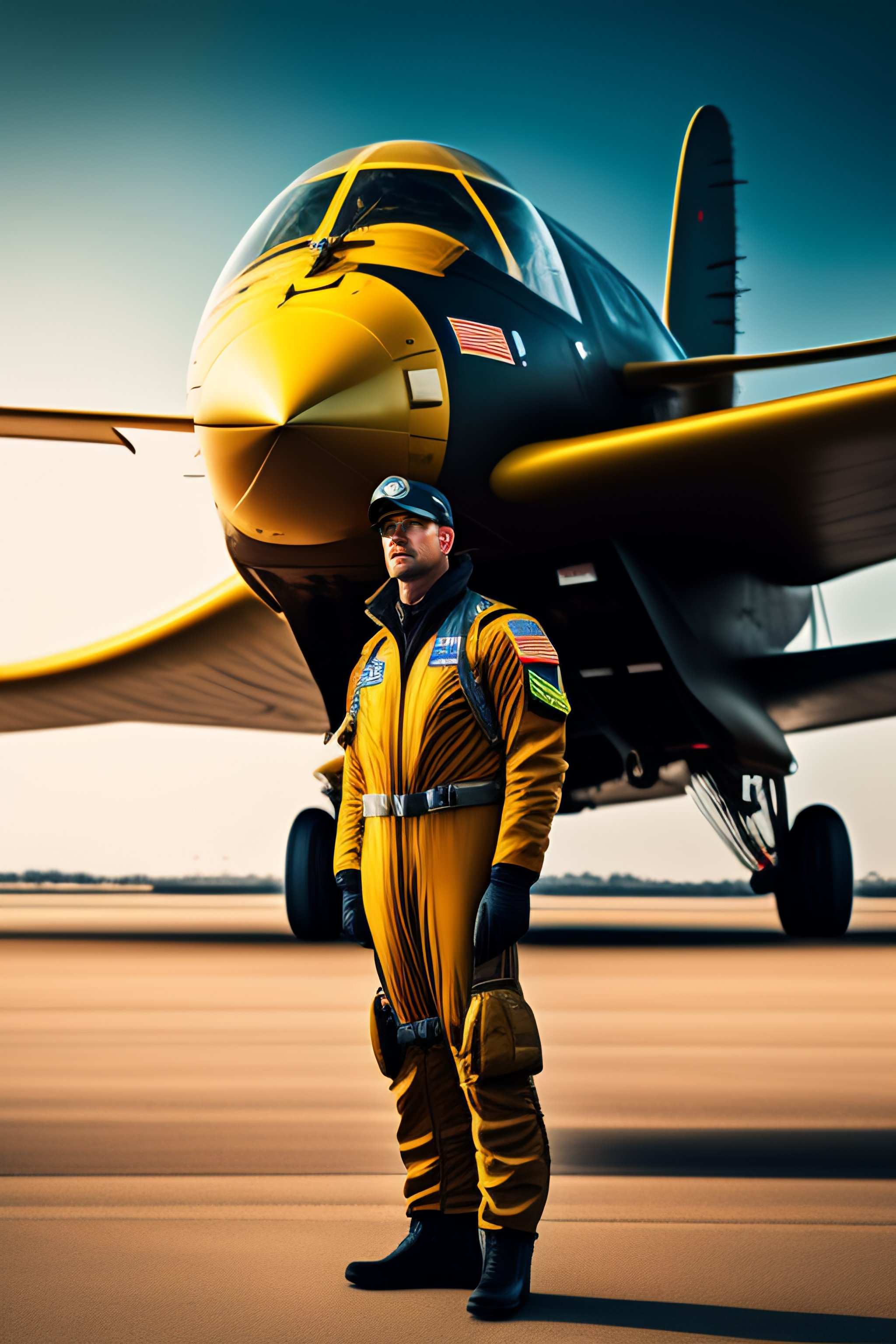 Lexica - Pilot standing outside of his aircraft