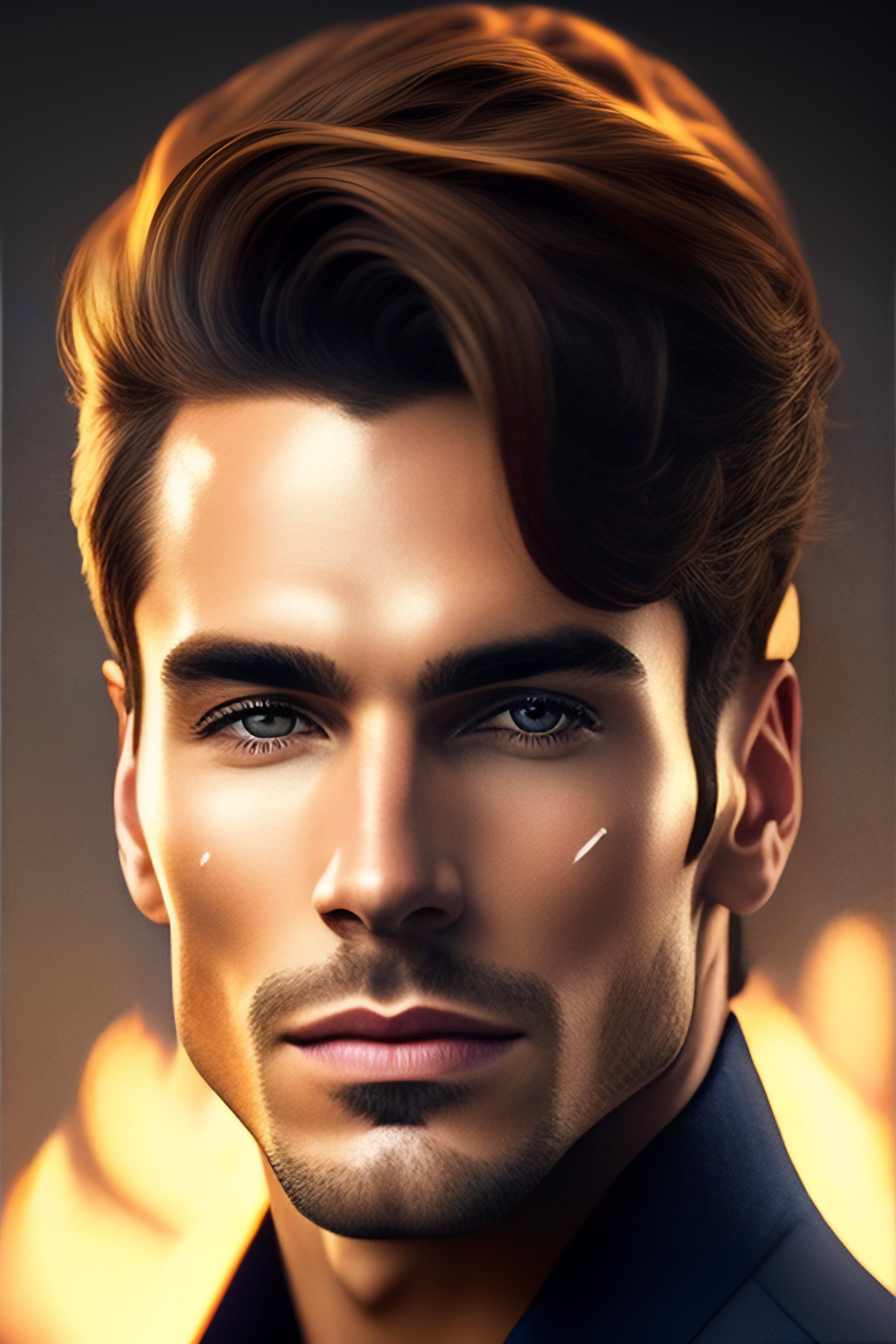 Lexica - Handsome man with a scar on cheek