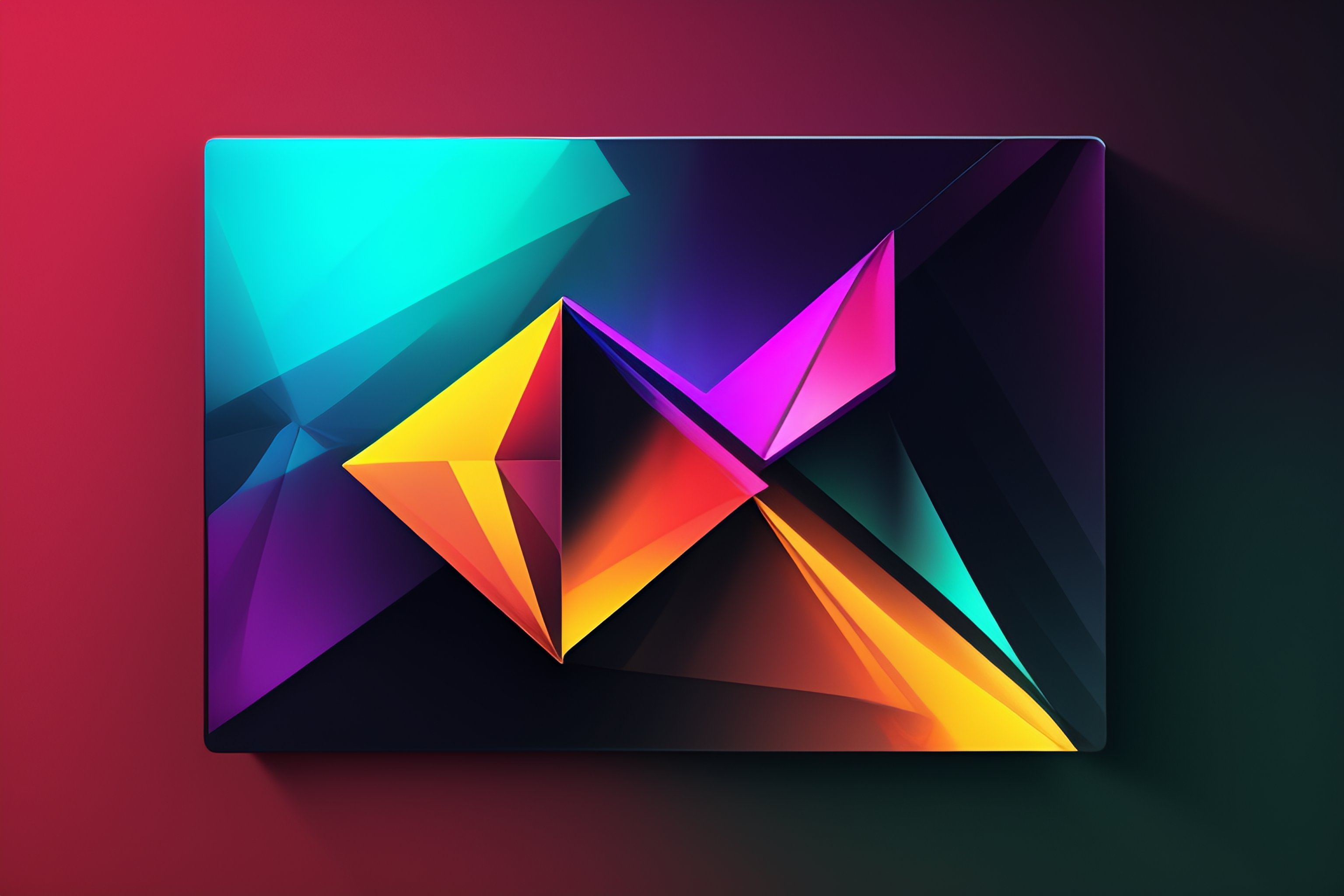 Lexica - Dark computer desktop background material design rectangles ...