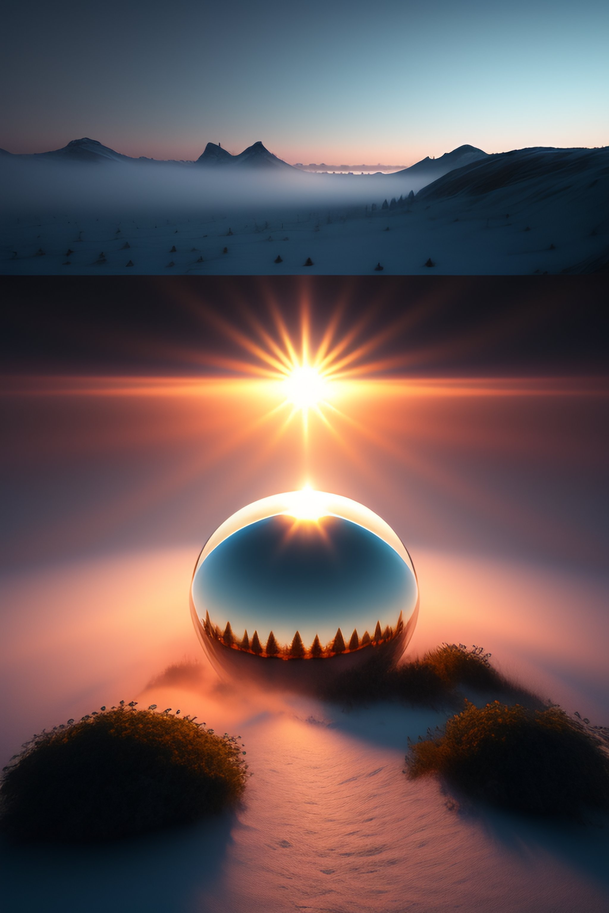 Lexica - Experience the awe-inspiring sight of an enormous sun ...