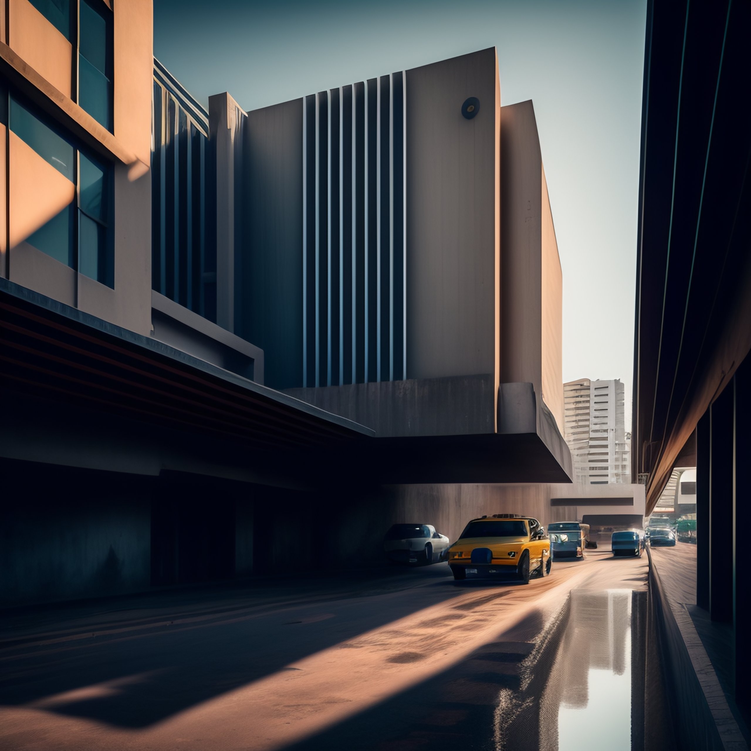 Lexica - Exploring the streets of durban in brutalist stye, high res, 4k