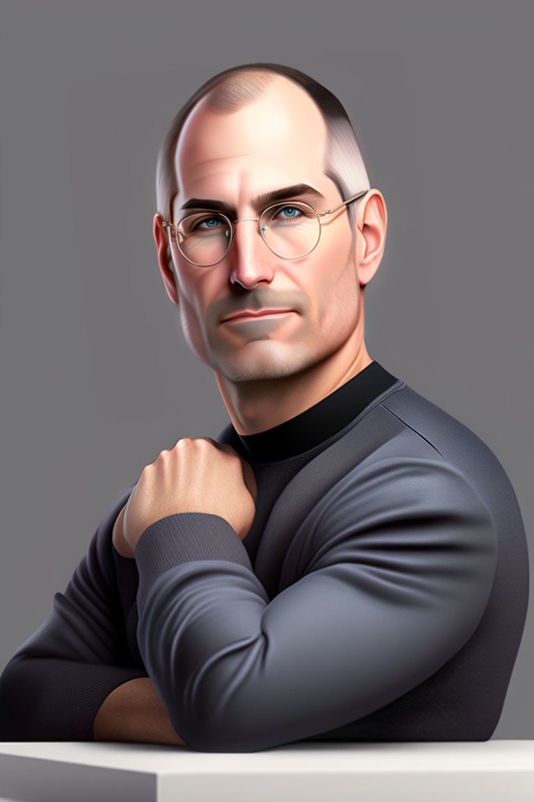 Lexica - Steve jobs,thinking,white background, realistic, 4k.