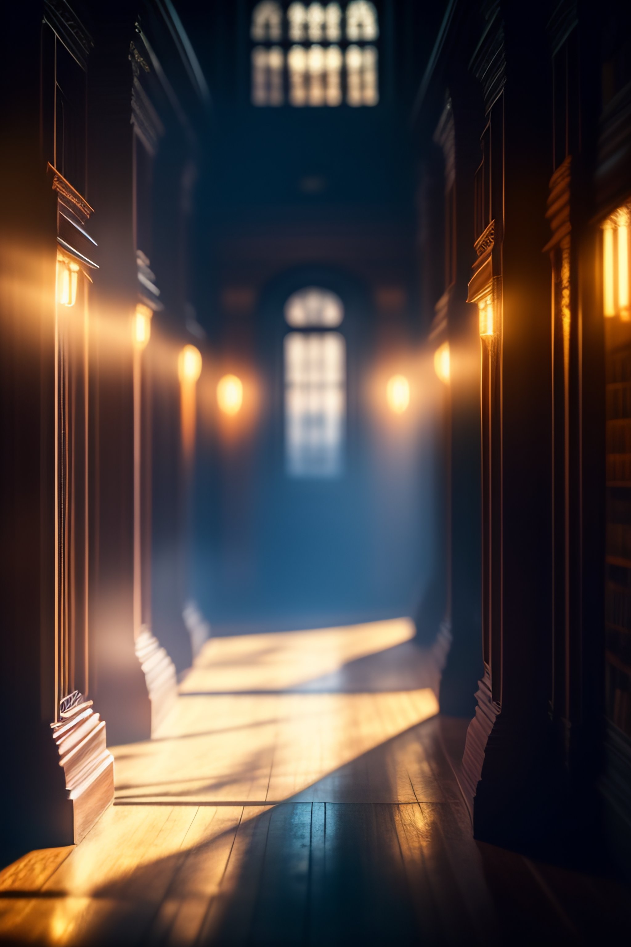 Lexica - A movie still image of an old dusty library, shafts of light ...