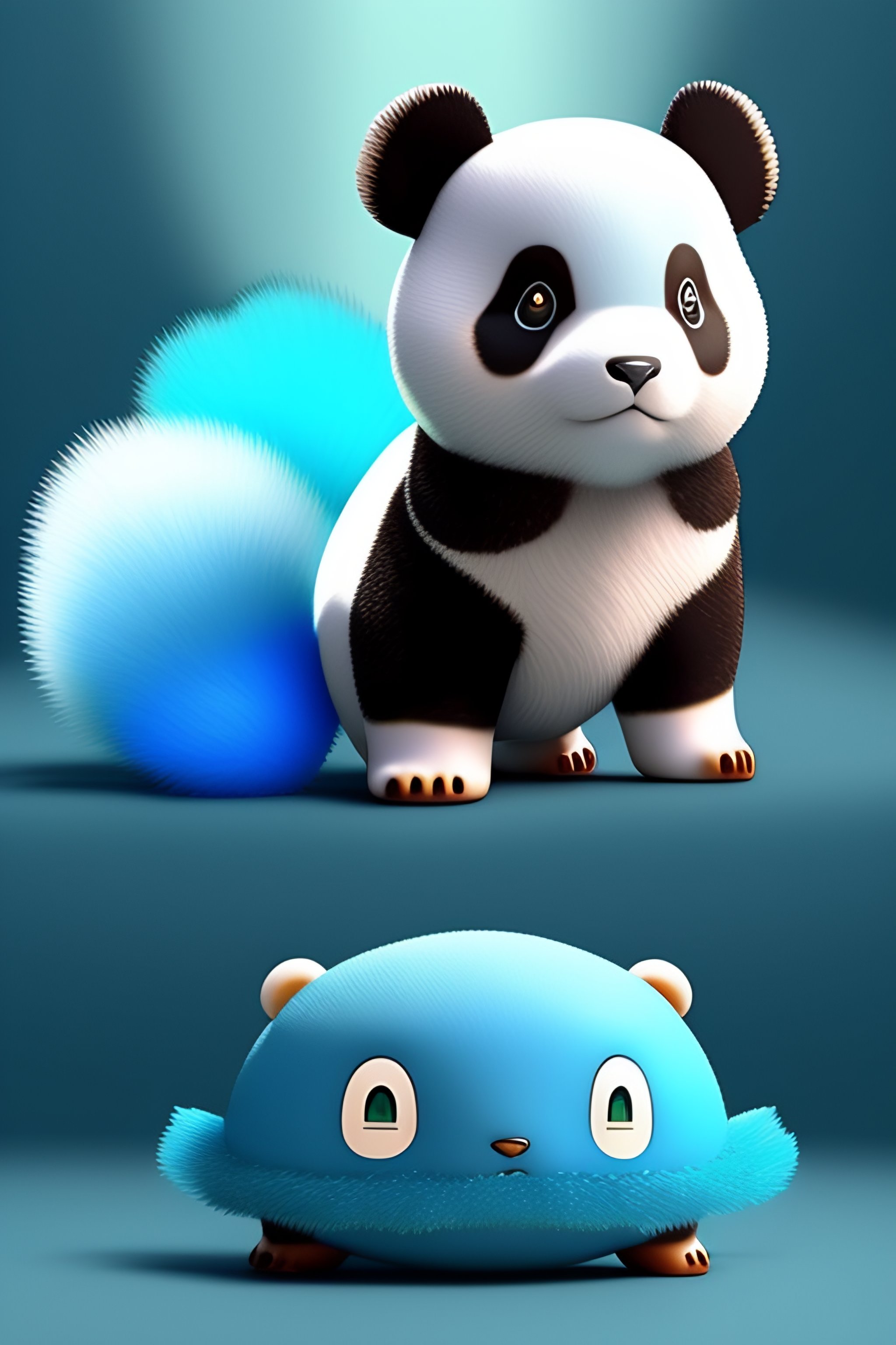 Lexica - An adorable water type pokemon that resembles a panda wielding ...