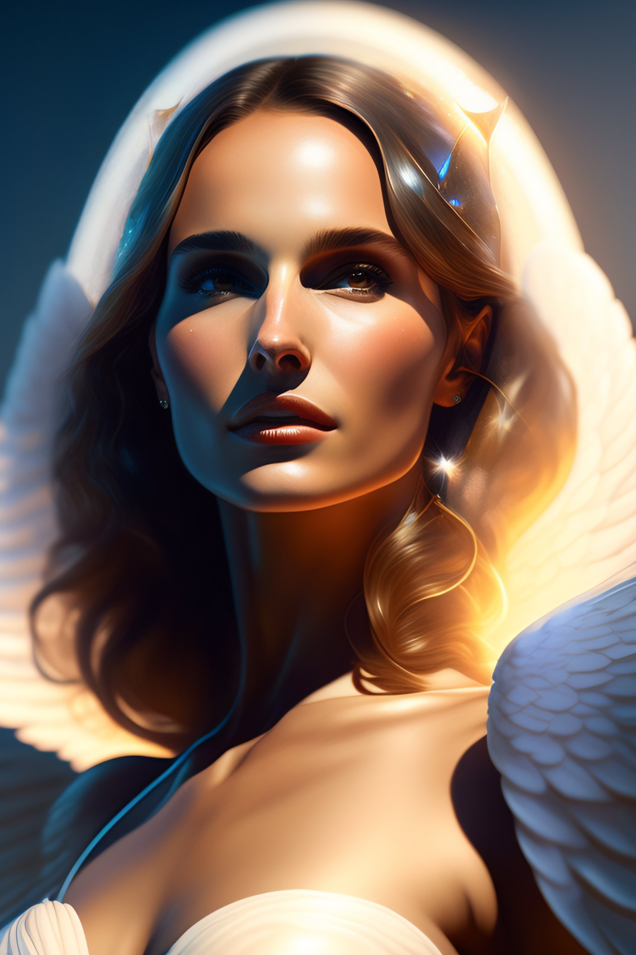 Lexica - Natalie portman as a heavenly angel, anatomy, bathed in light, highly detailed ...