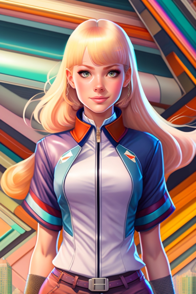 Lexica - Gwen Stacy, highly detailed, anime art style, symmetrical and ...