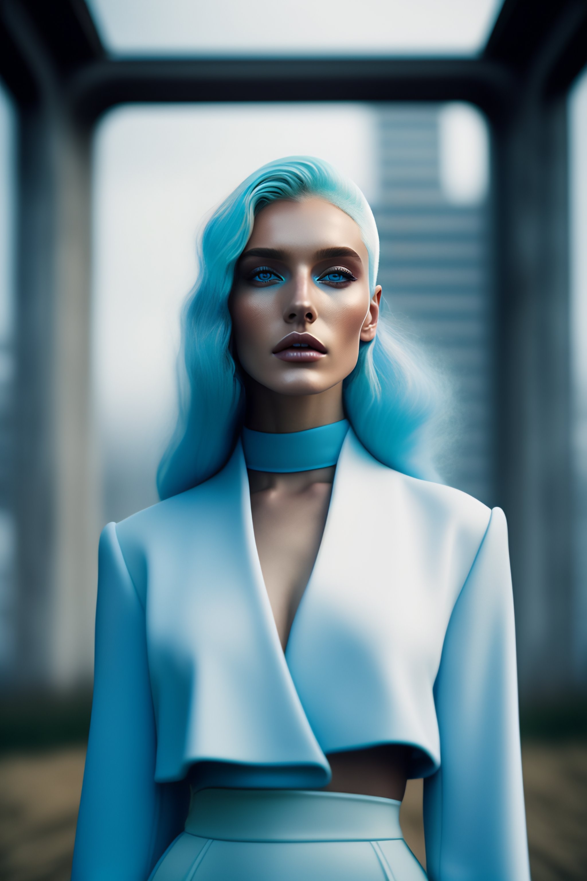 Lexica - Portrait of haute couture beautiful russian fashion model with ...